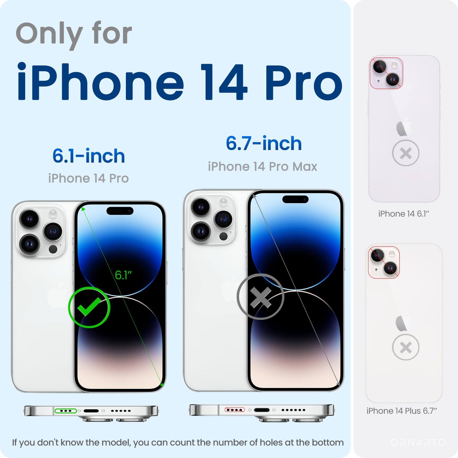 Ornarto Compatible with iPhone 14 Pro Case, Liquid Silicone Protective ...