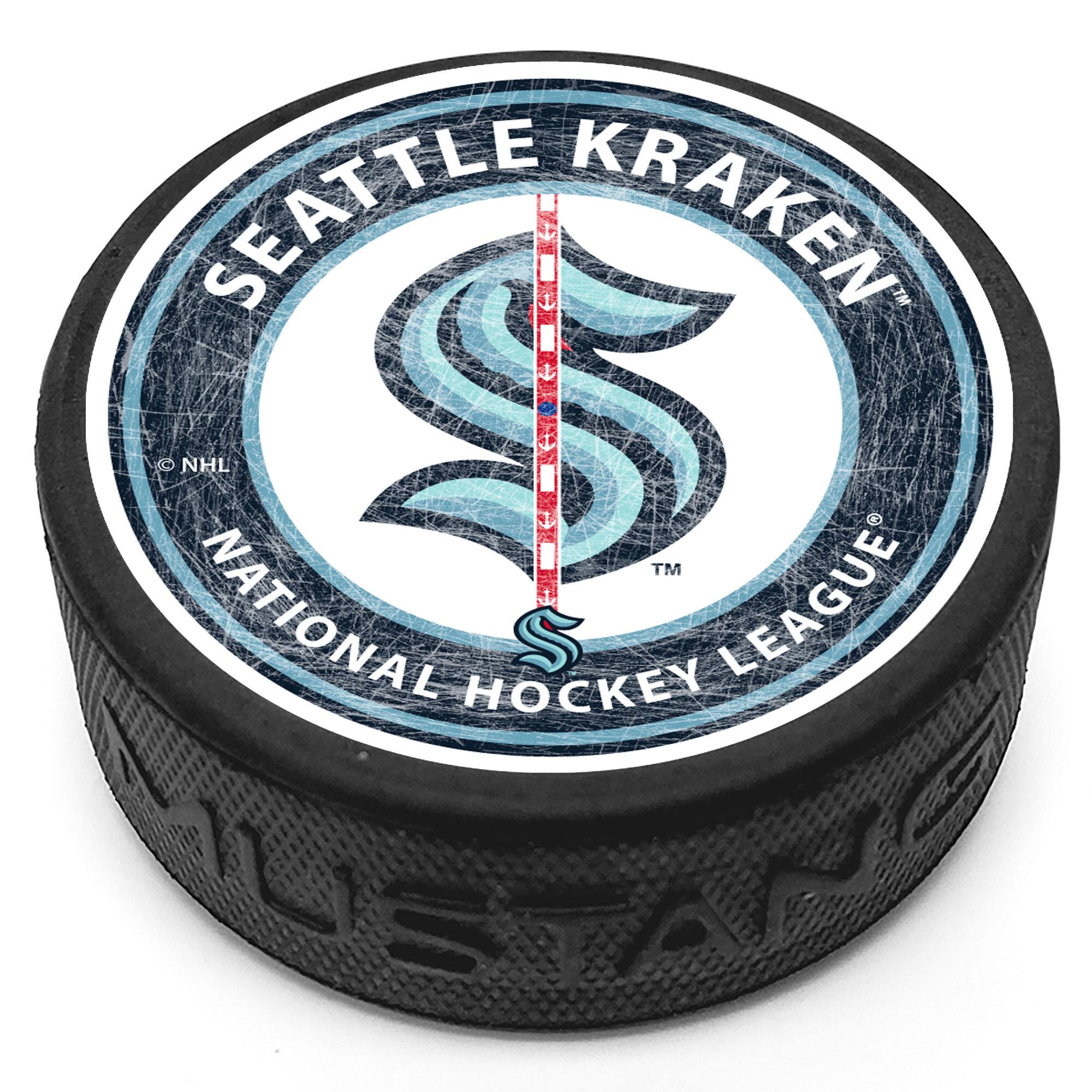 Mustang Drinkware Seattle Kraken Center Ice Puck Multicolor 4791200 ...