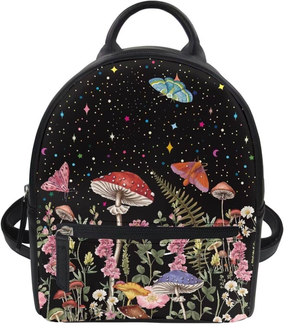 Live At Space Cozeyat Backpack Purse Mushroom Small Women Leather ...
