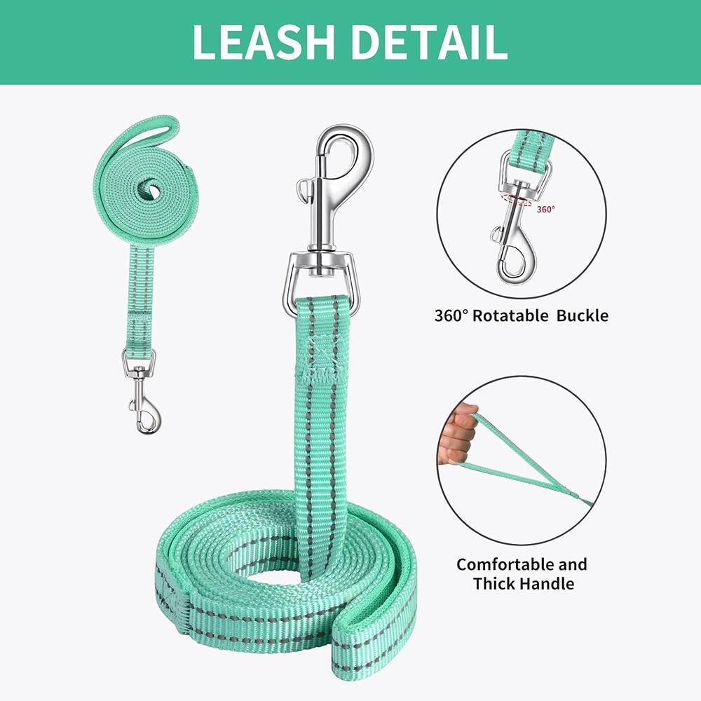 MOSZAR LLC Small Dog Harness & Leash Set – Step In Reflective Soft Vest ...