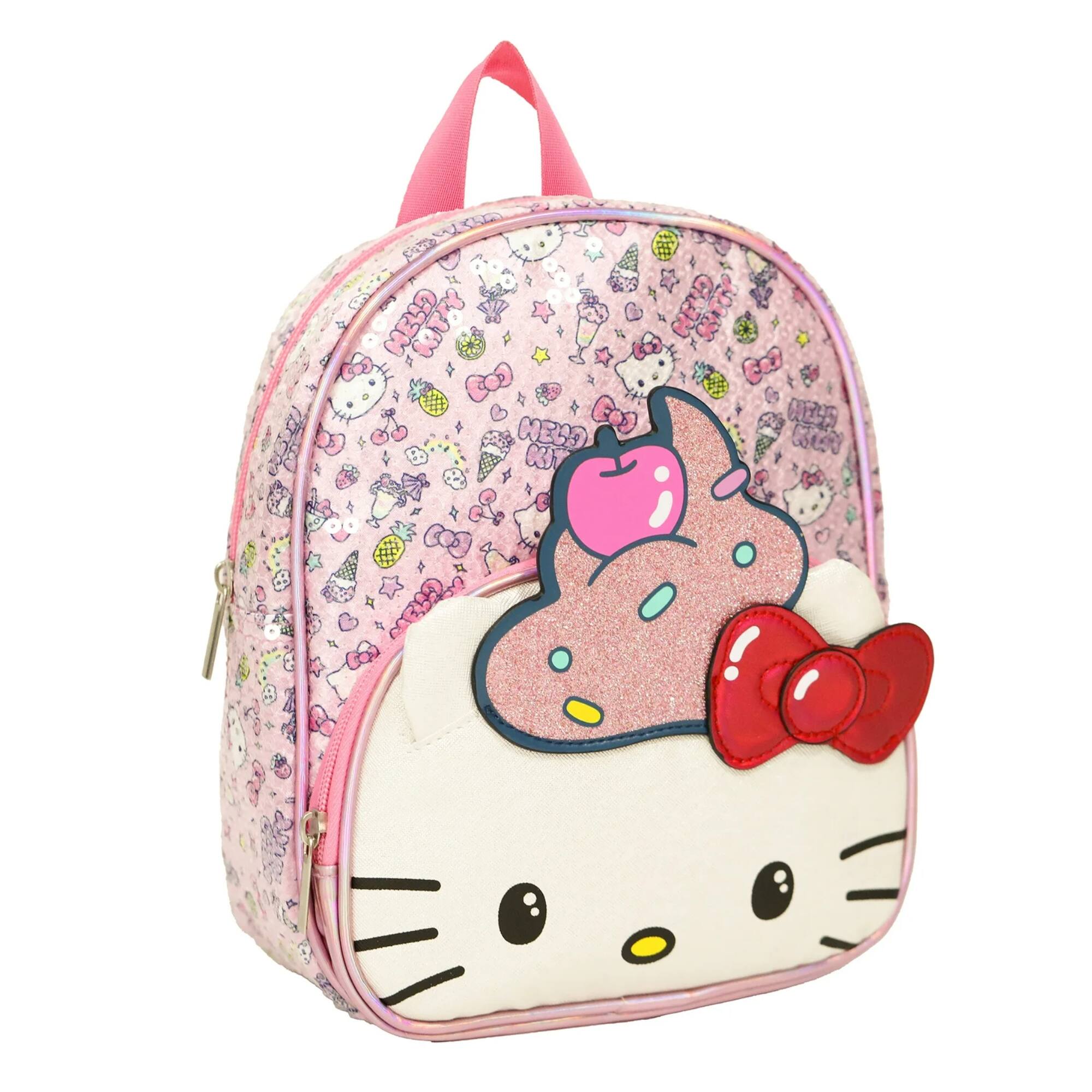 UPD Sanrio Hello Kitty Sequined Cupcake Mini Backpack 9" Pink with ...
