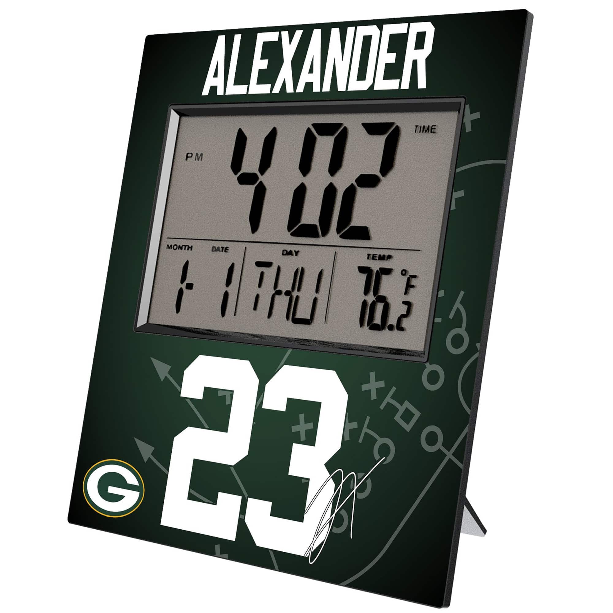 Alexander Keyscaper - Jaire Green Bay Packers Digital Desk & Wall Clock ...