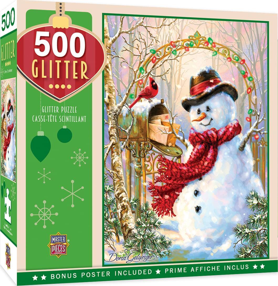 MasterPieces Letters to Frosty 500 Piece Glitter Jigsaw Puzzle Multi ...
