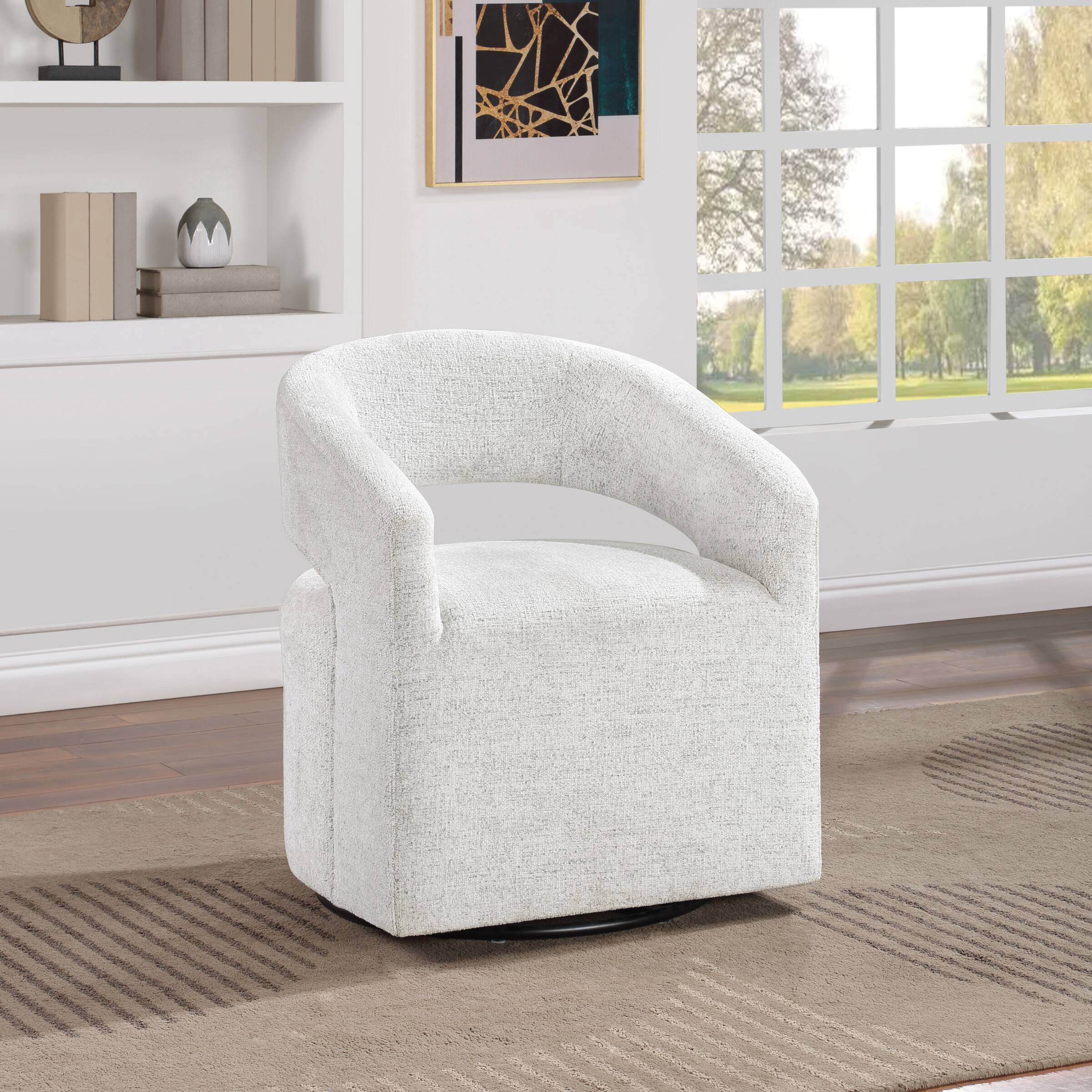 OSP Home Furnishings Devin Swivel Chair White DVN-H26 - Best Buy