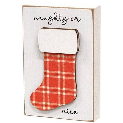 BreeBe Naughty Or Nice Stocking Block Multicolor G36457 - Best Buy