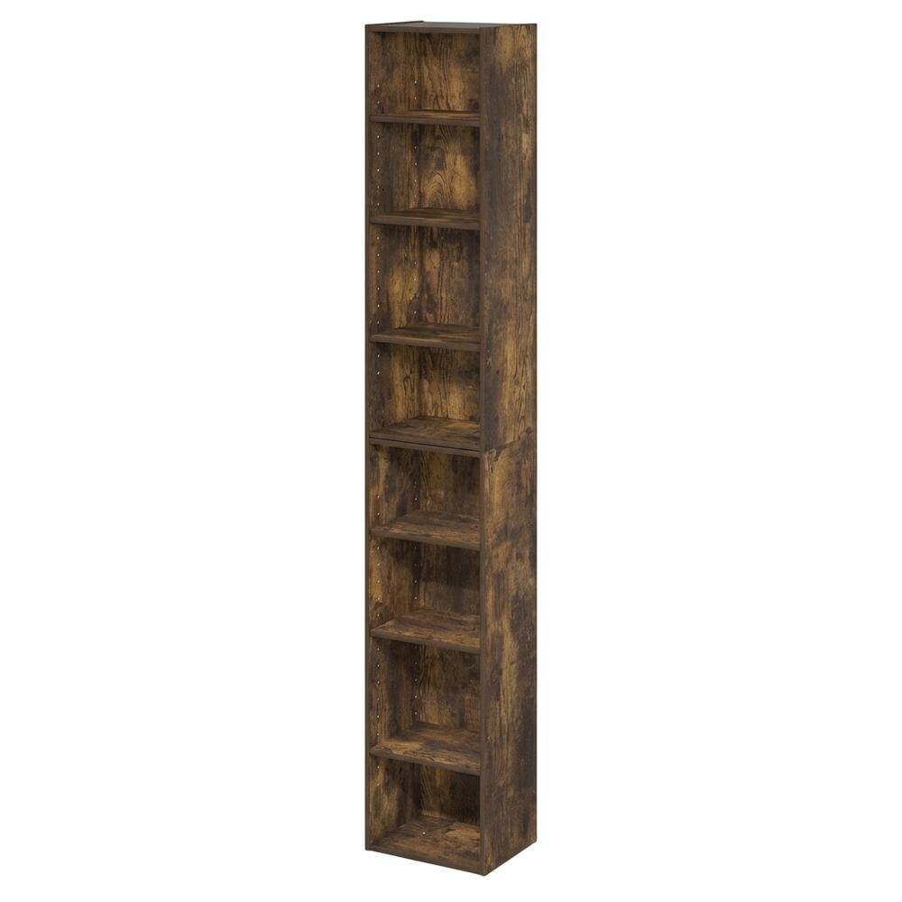 FurniFact Wooden Bookcase in Classic Finish for Home & Office Storage ...