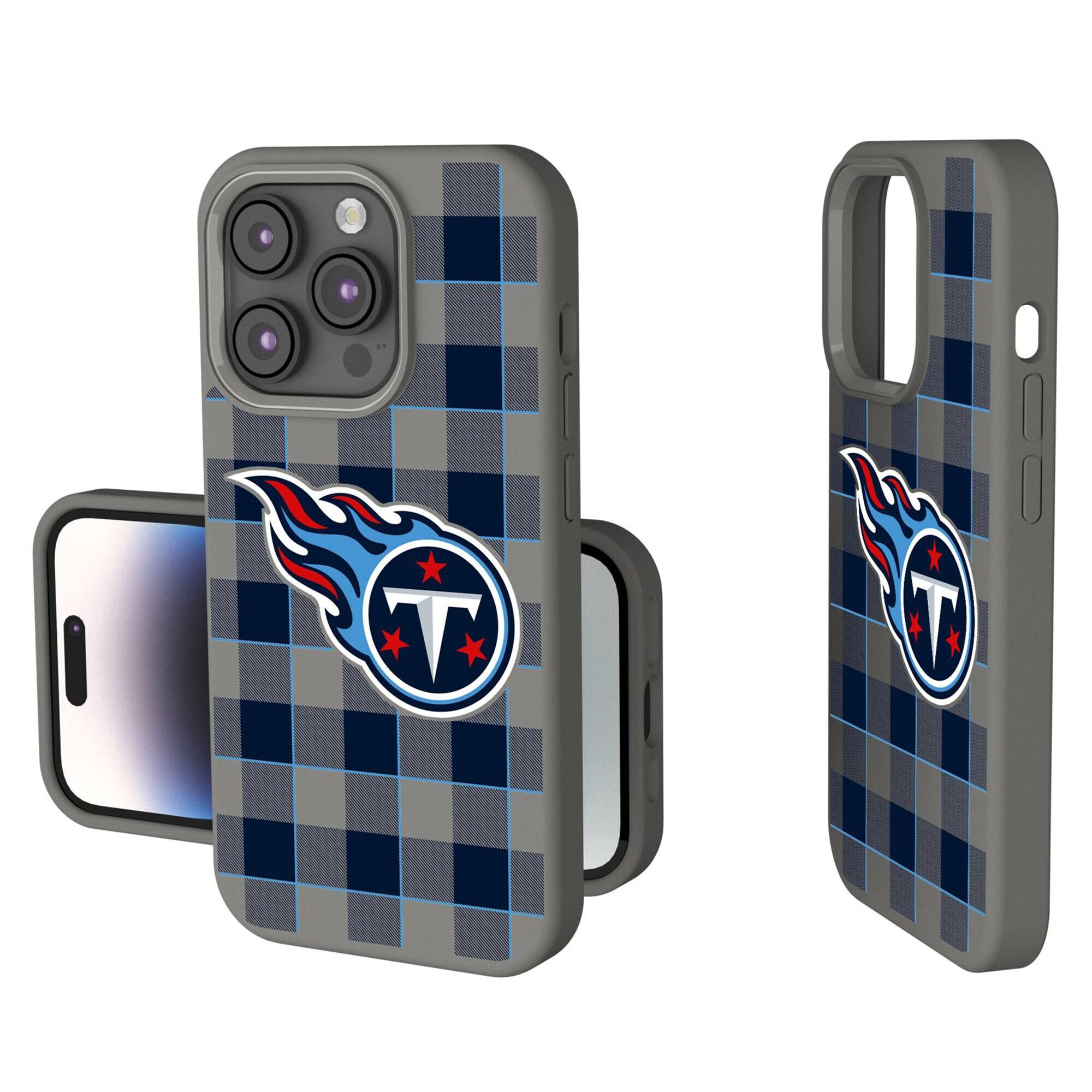 Keyscaper NFL Tennessee Titans Plaid Soft Touch iPhone Case 14 Pro Gray ...