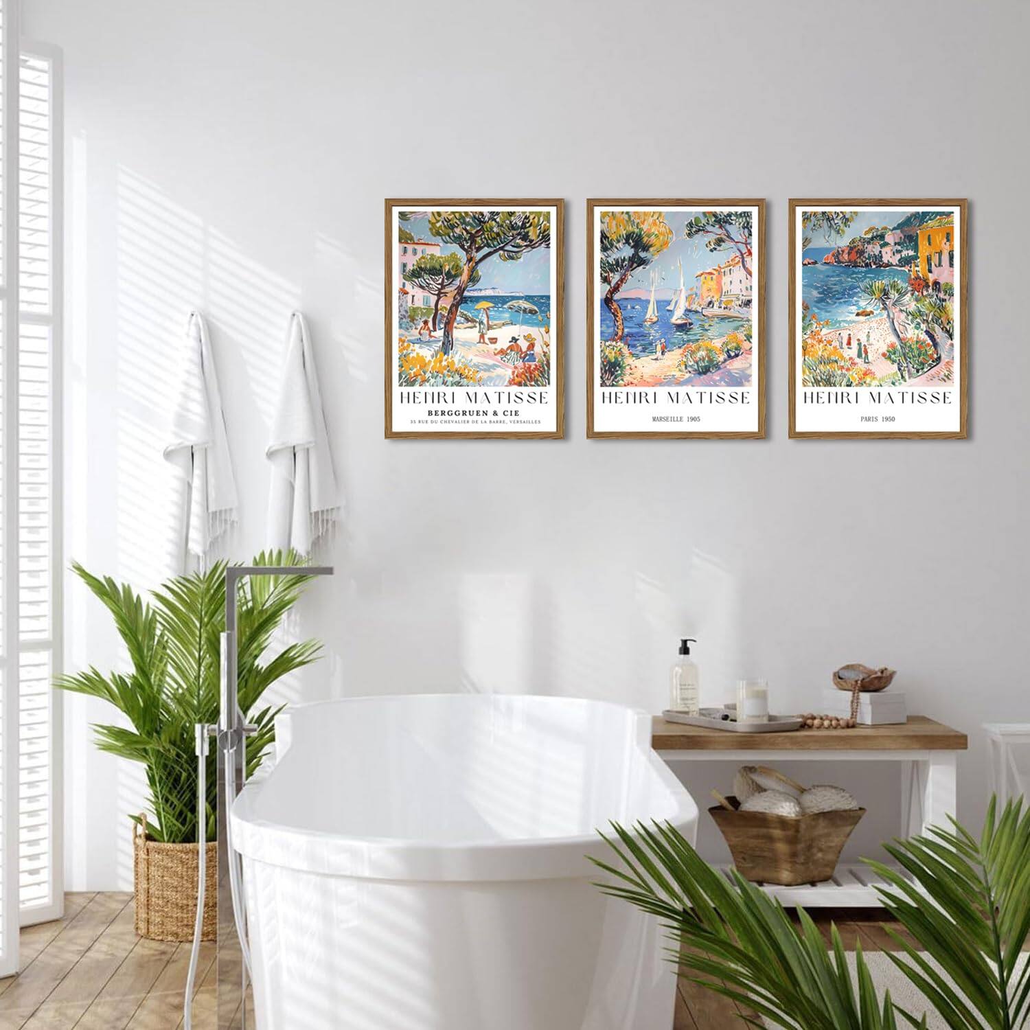 Hirose Alice Henri Matisse Wall Art Framed Amalfi Coast Wall Decor Paintings Vintage Abstract ...