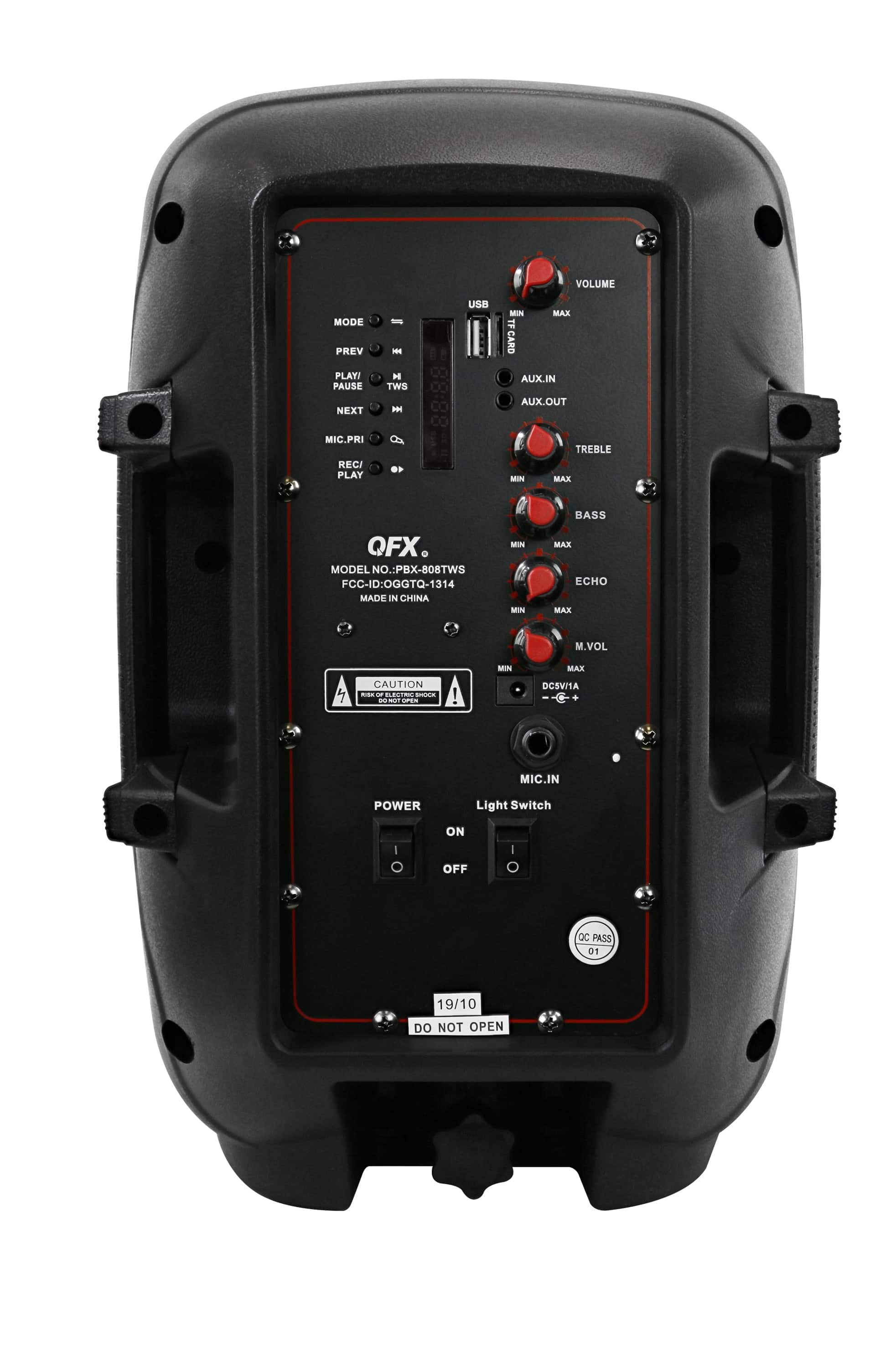 Best Buy: QFX Portable Bluetooth Speakers with Stands and wired ...