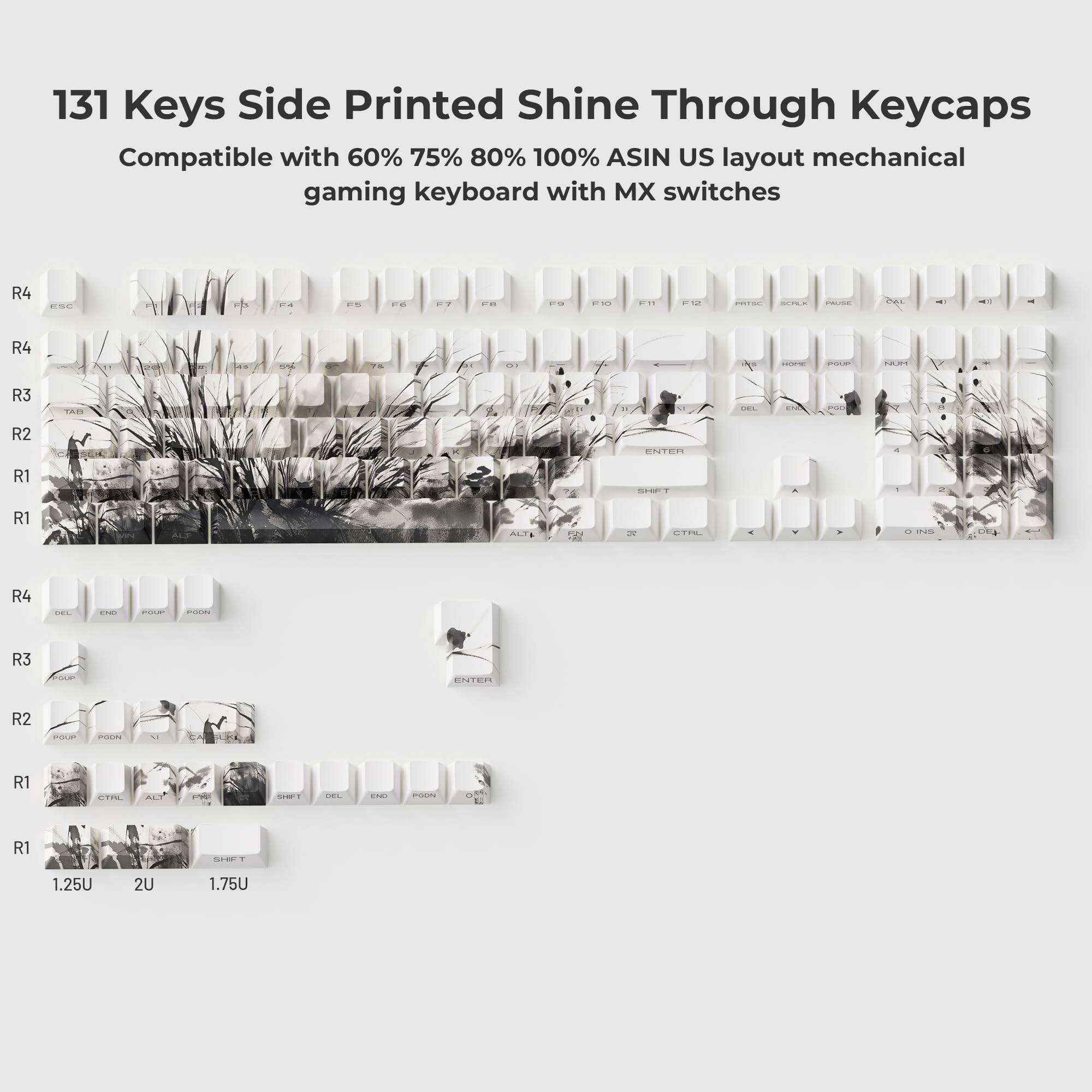 Earthley Blooms Xvx Orchid Shine Through Keycaps Double Shot Pbt Side ...