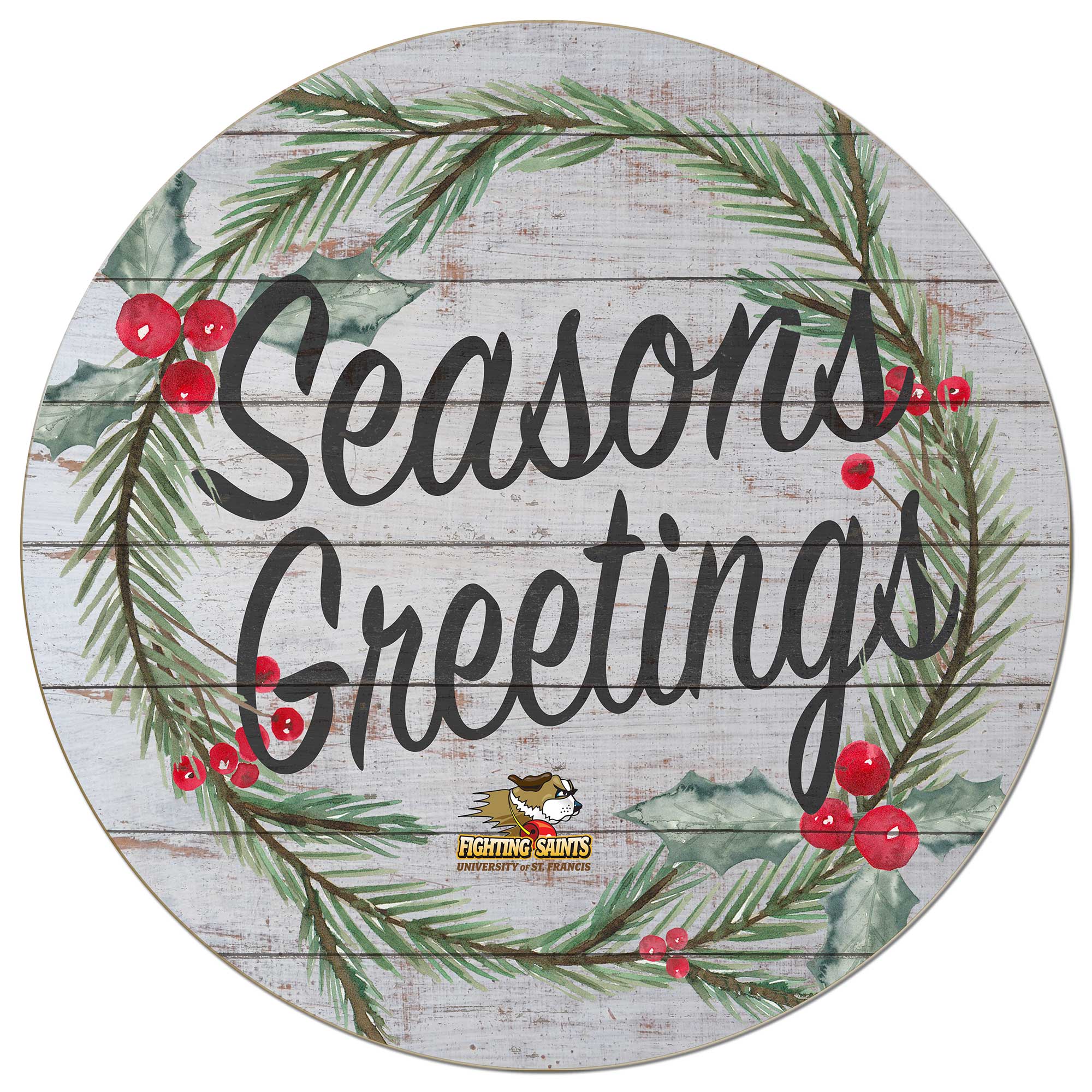 Jardine St. Francis Fighting Saints 20'' x 20'' Season's Greetings ...