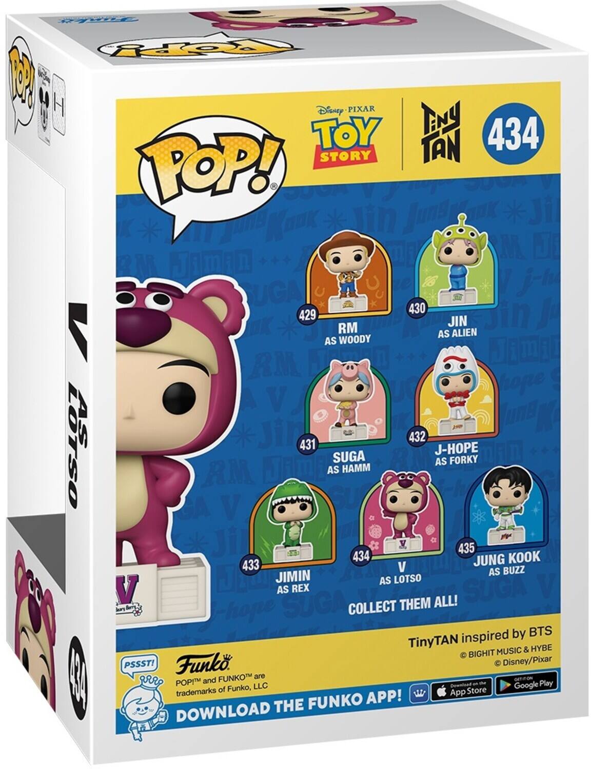 Funko POP! Rocks: BTS Toy Story x Tiny TAN V As Lotso Collectibles Multicolor 889698842969 ...