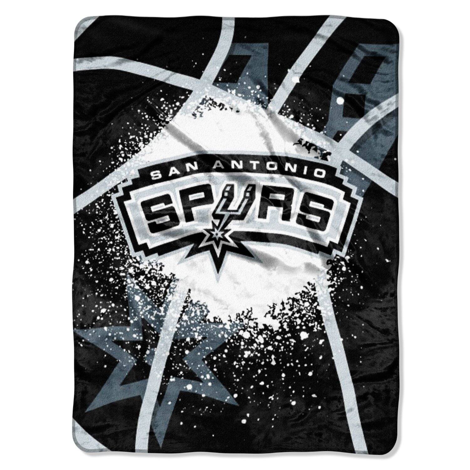 Northwest San Antonio Spurs NBA Shadow Play Raschel Royal Plush 60x80 ...