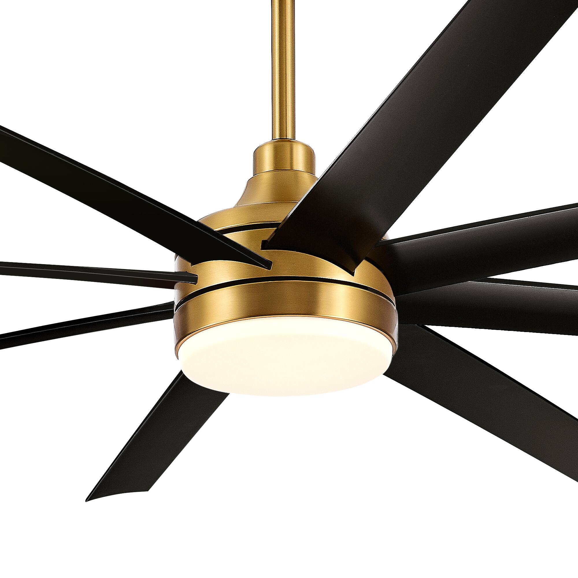 Breezary 65 Inch Ceiling Fan with 8 ABS Blades, 6 Speed DC Motor ...