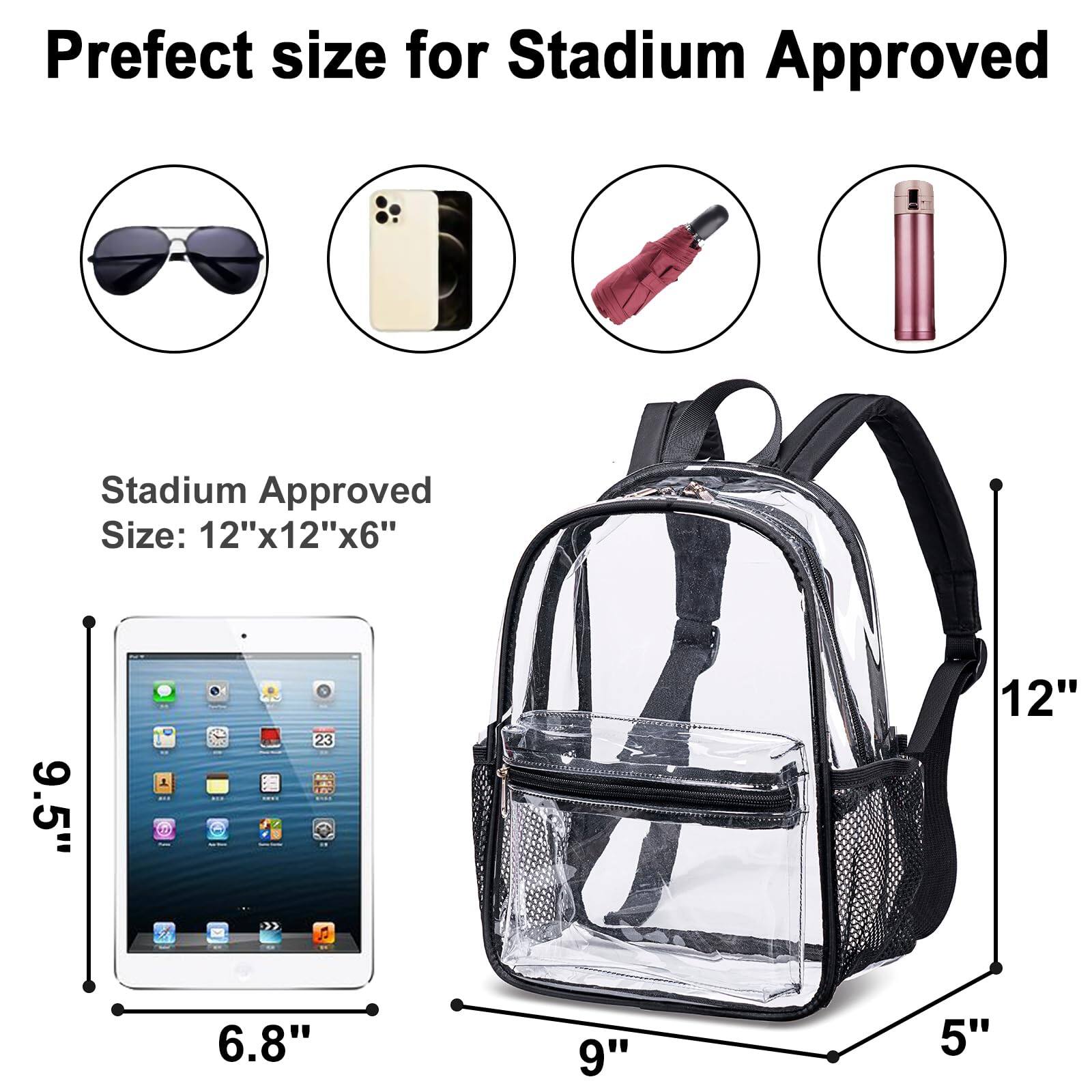 Pacoar Cade Clear Mini Backpack Stadium Events Approved 12x12x6 Small ...