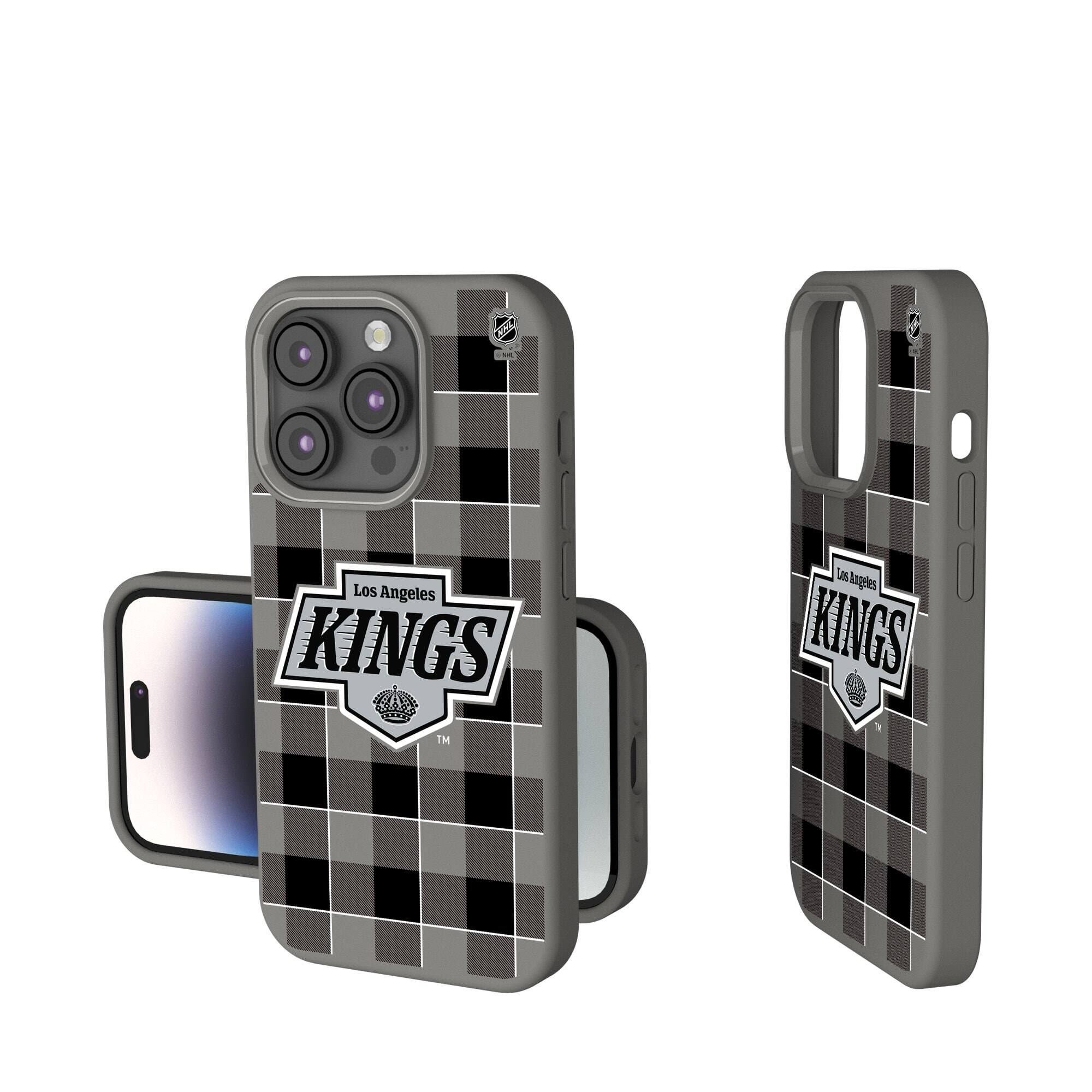 Keyscaper NHL Los Angeles Kings Plaid Soft Touch iPhone Case 15 Gray ...