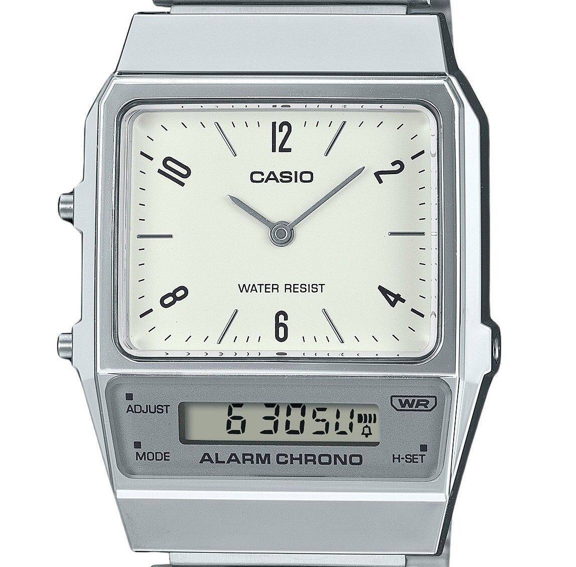 Casio Vintage Analog Digital Dual Time Alarm Chrono Quartz AQ 800E 7A2 Unisex Watch Stainless ...