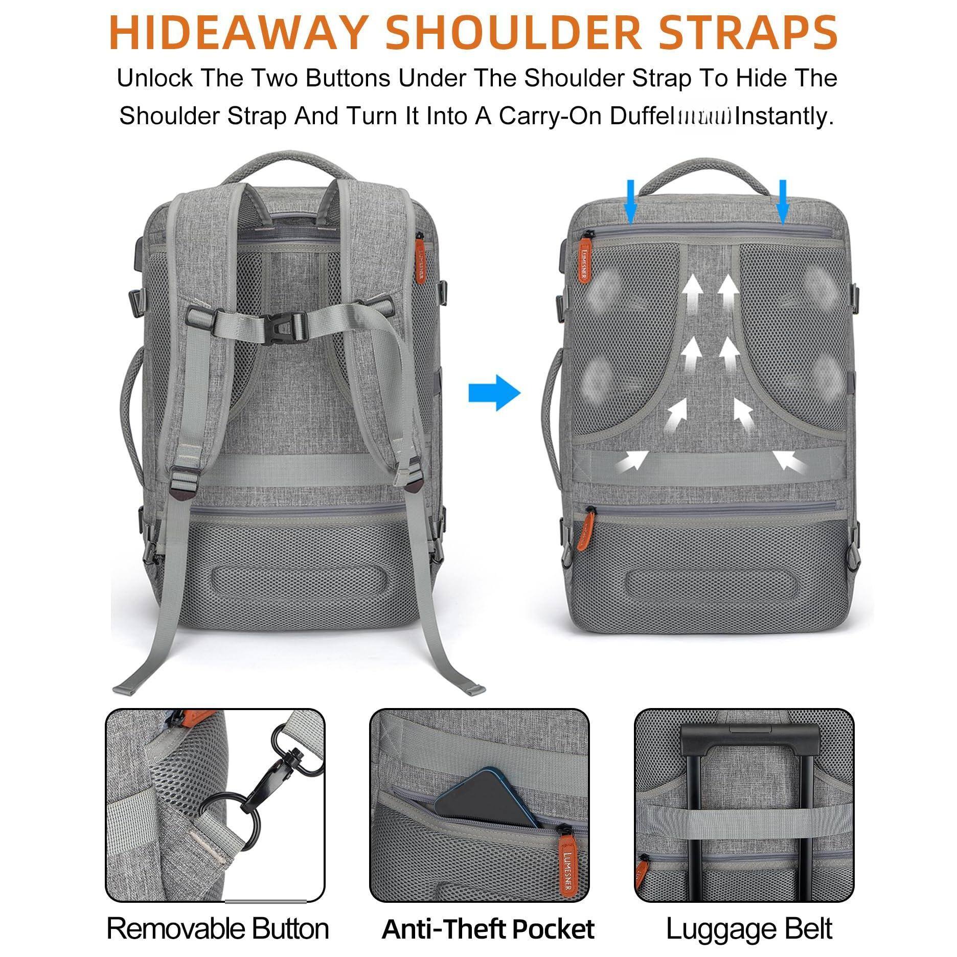 Stamp n Camp Travel Laptop Backpack 42l Carry On Luggage Flight ...