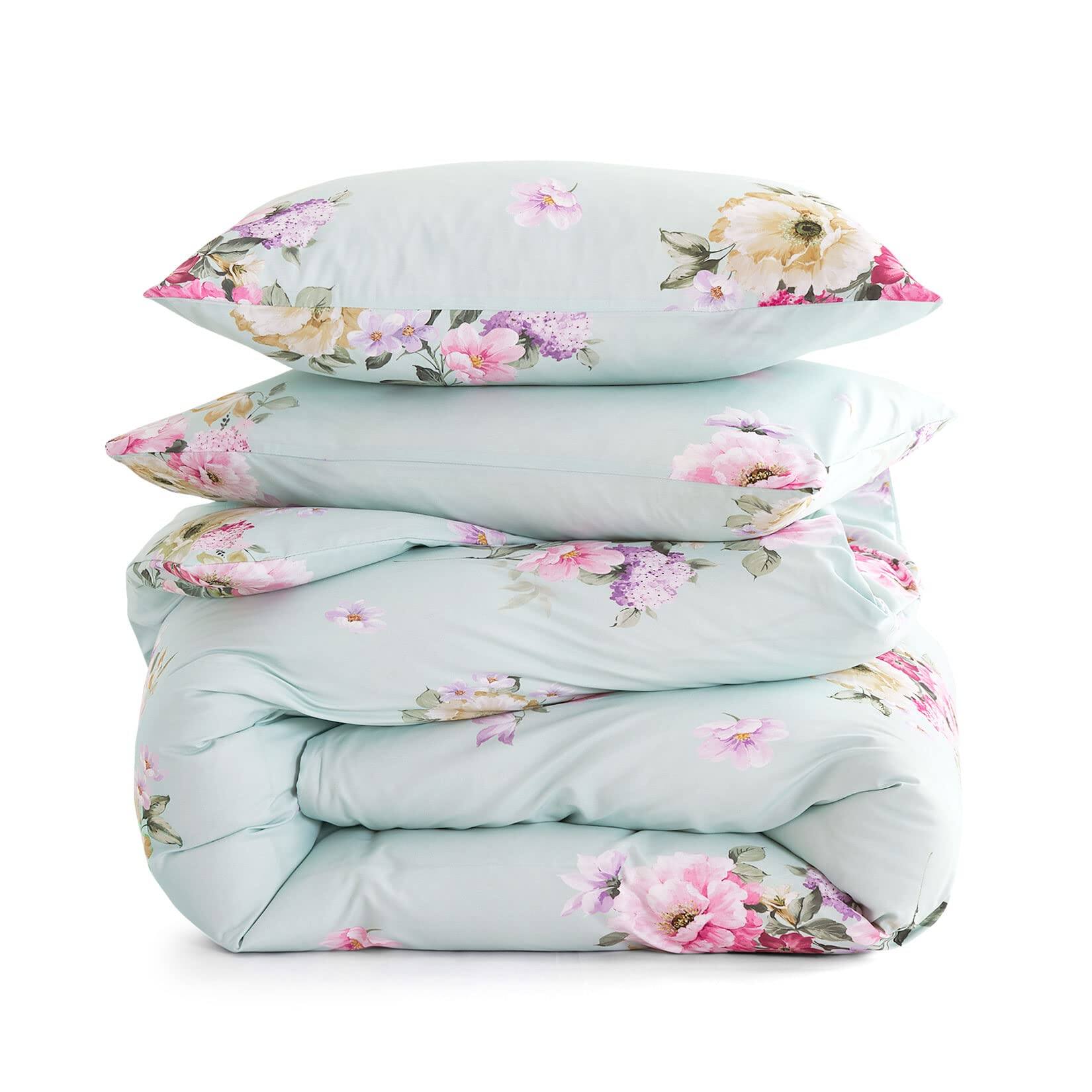 Earthley Blooms Shabby Chic Comforter Set Floral Farmhouse Cottagecore ...