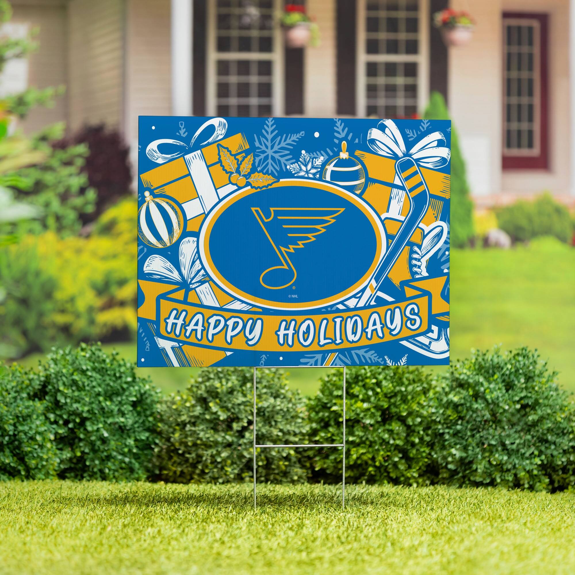 Evergreen Enterprises St. Louis Blues 24" x 18" Happy Holidays ...