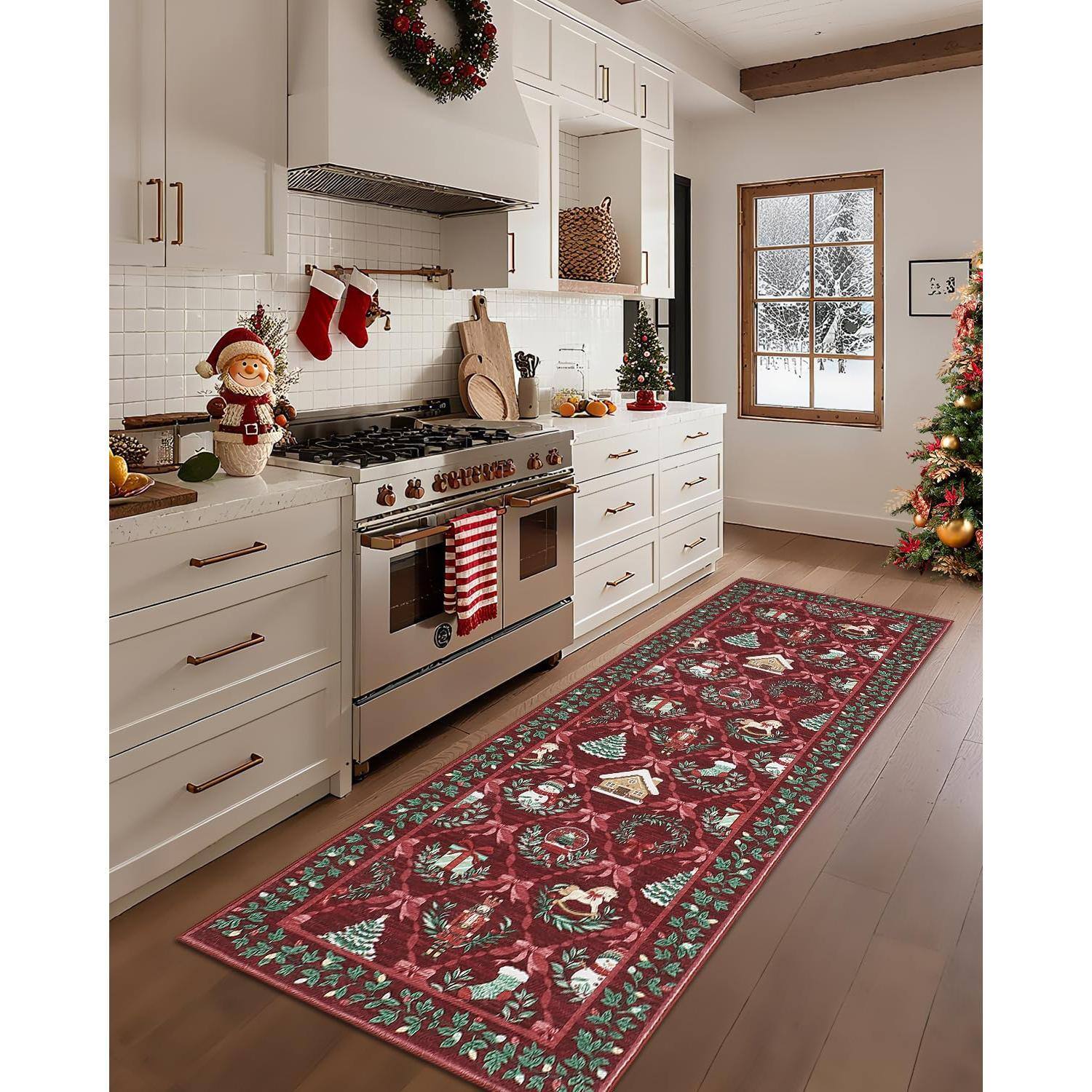 Paradigms Interiors Christmas Runner Rug 2. Runners For Hallways Non ...