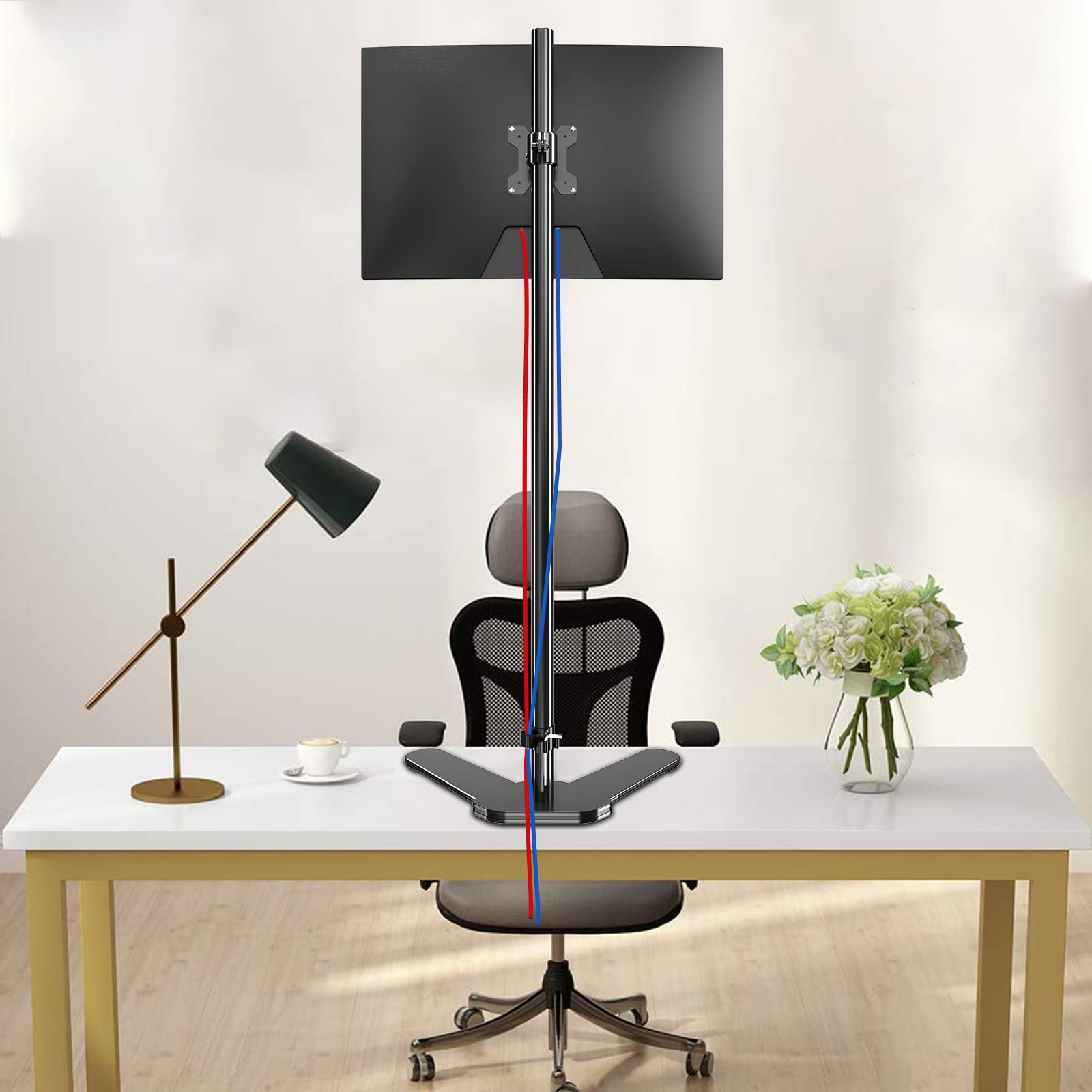 ThinkLink Electronic Single Tall Monitor Mount Extra Long Computer ...