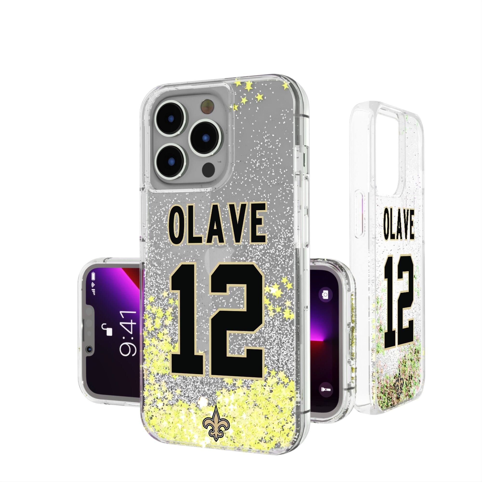 Keyscaper NFL Chris Olave New Orleans Saints iPhone Glitter Phone Case ...