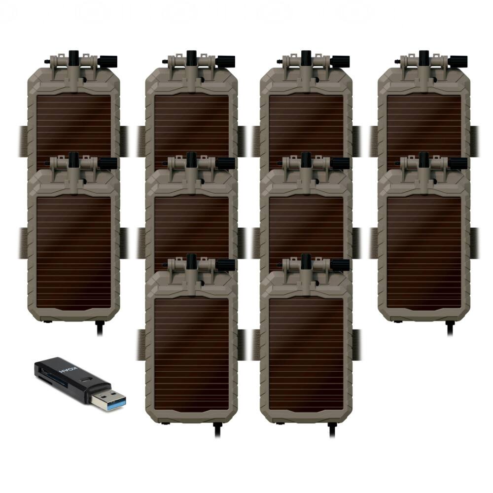 Stealth Cam Sol Pak 12V Solar Battery (10 Pack) Bundle with Memory Card ...
