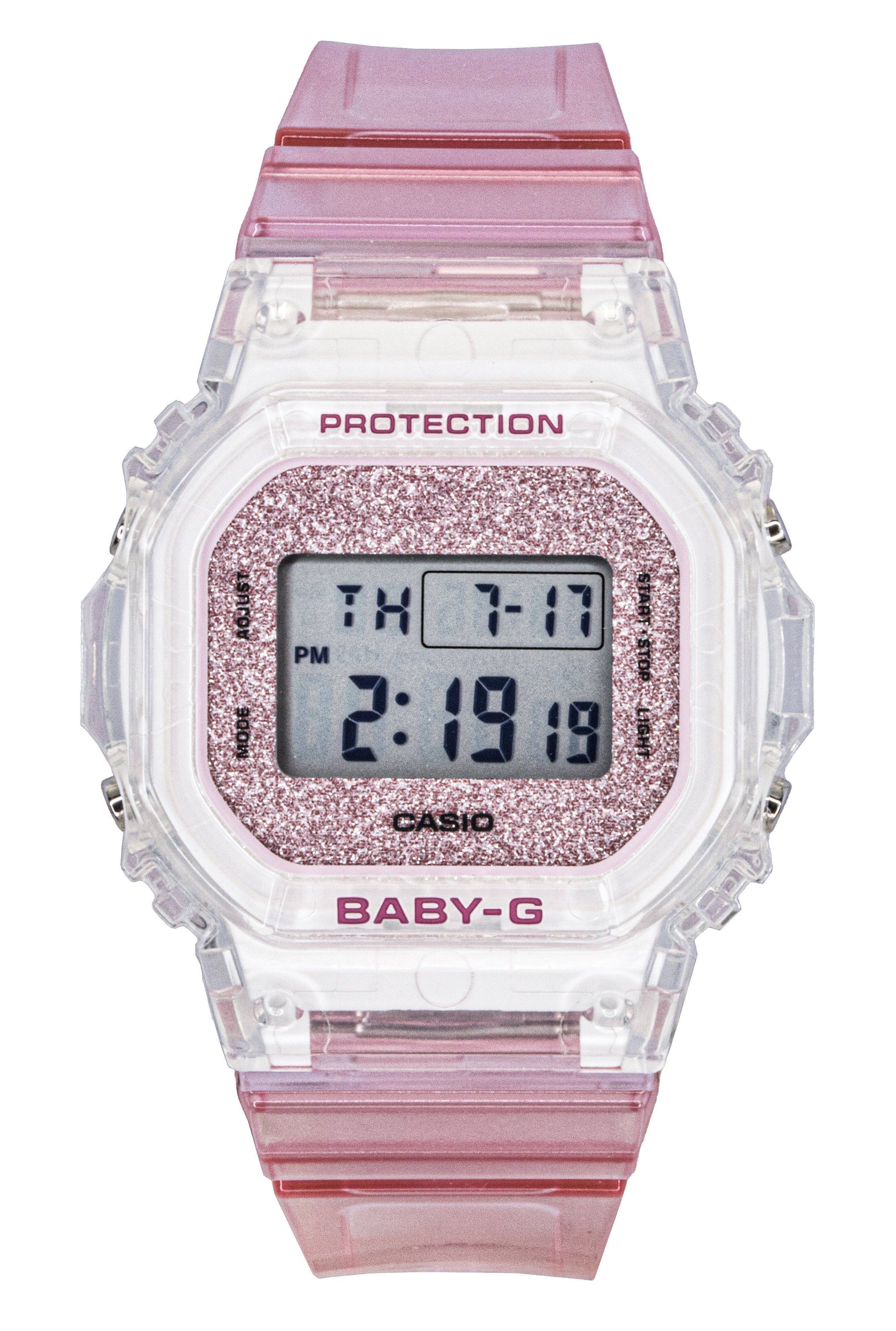 Casio Baby G Digital Pink Resin Strap Quartz BGD 565GC 4 100M Women's Watch Pink and White BGD ...