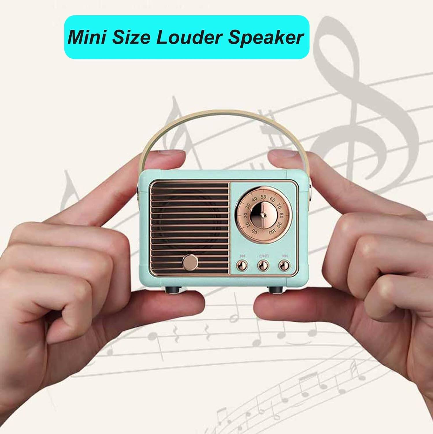 Stamp n Camp Dosmix Retro Bluetooth Speaker, Vintage Decor, Small ...