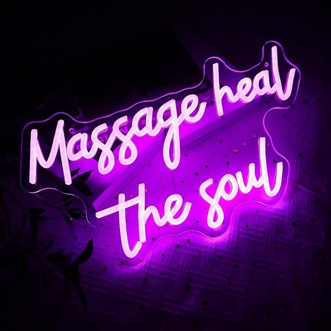 Auledio Massage Heal The Soul Neon Sign for Wall Decor, 16.5''x 9.2 ...