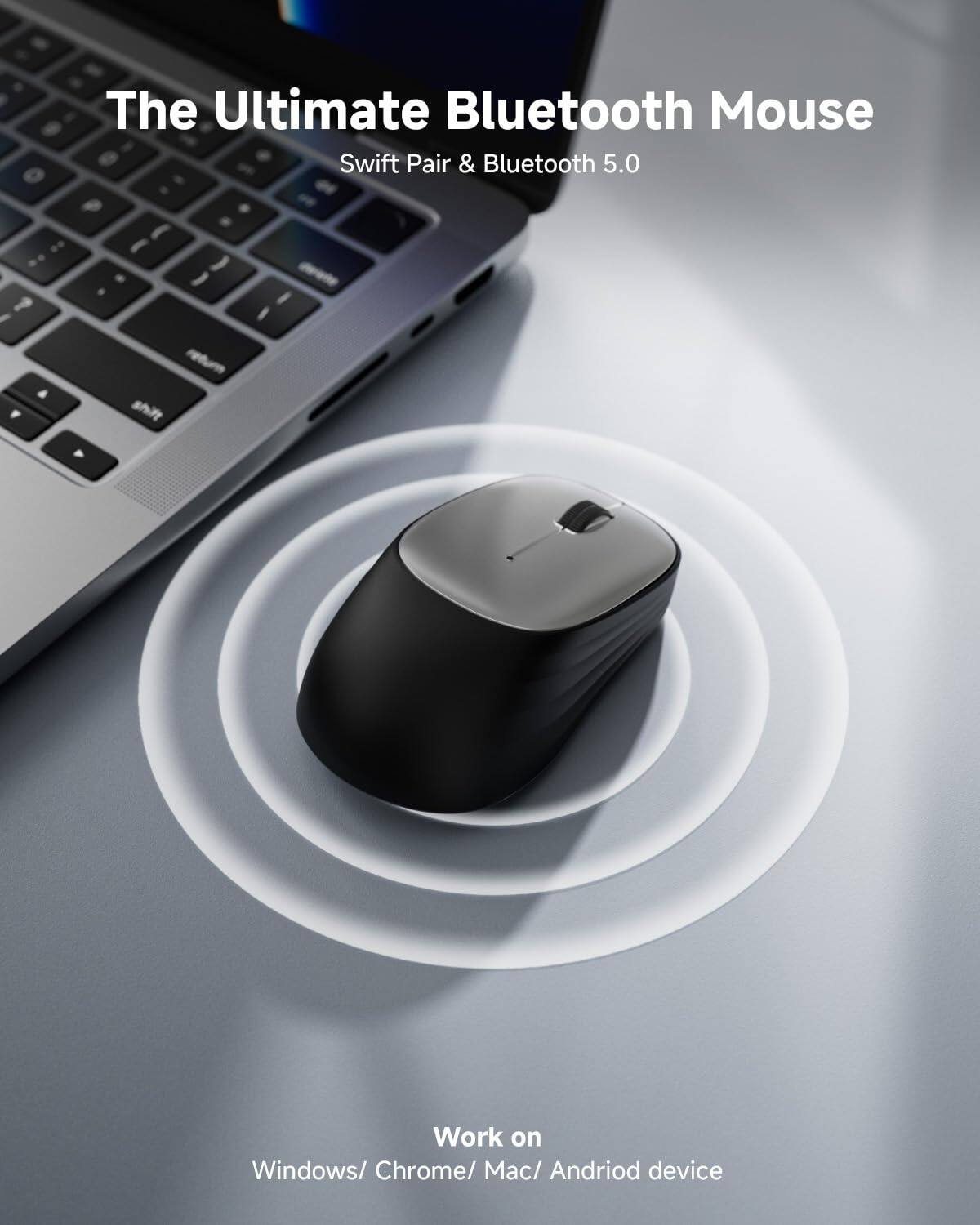 HM 1810 Mouse Pc Macbook Chromebook Optical Tracking Tooth Mice Compact And Portable Computer ...