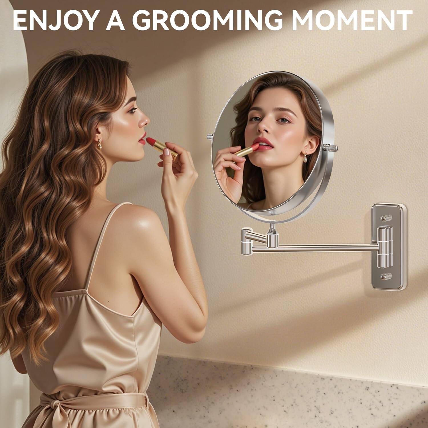 Cedar Assembly Mirror Magnifying Vanity Makeup Double Sided Premium Quality Stylish Design ...