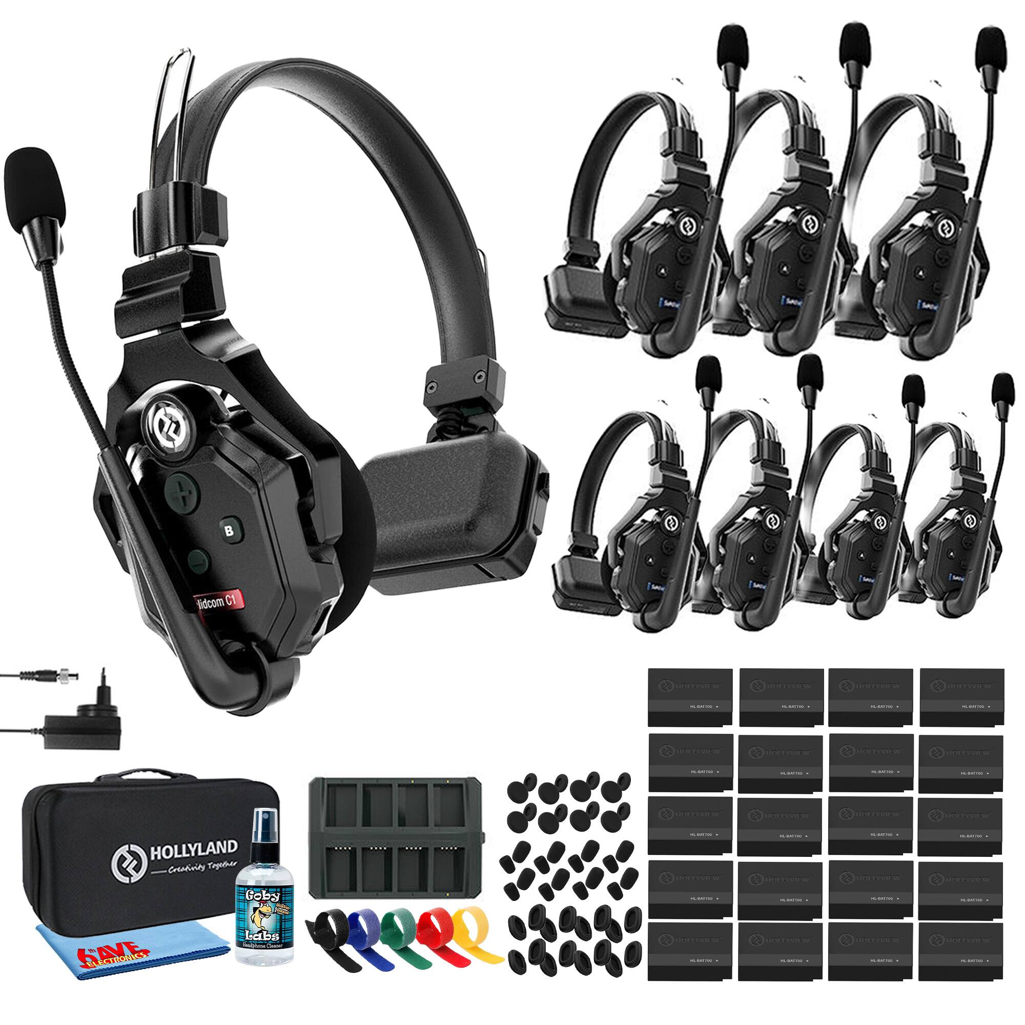 HOLLYLAND Solidcom C1 8S Full Duplex Wireless DECT Intercom System with ...
