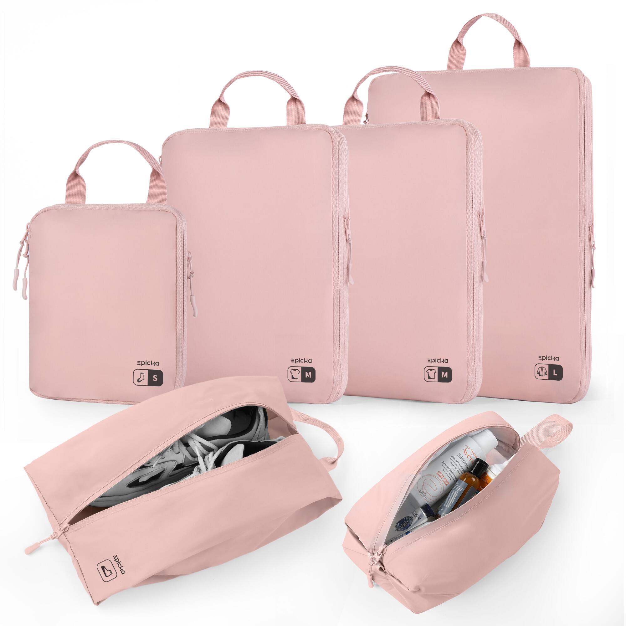 Epicka 6 Set Ultra Lightweight Compression Packing Cubes Water ...