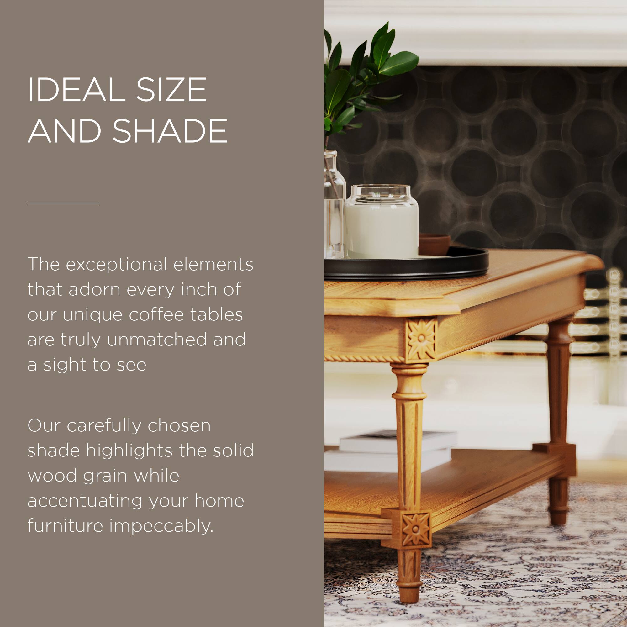 Maven Lane Pullman Traditional Rectangular Wood Coffee Table, Finish ...