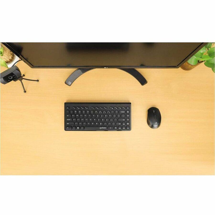 Manhattan Slim Wireless USB Mini Keyboard Wireless Connectivity RF 32. ...
