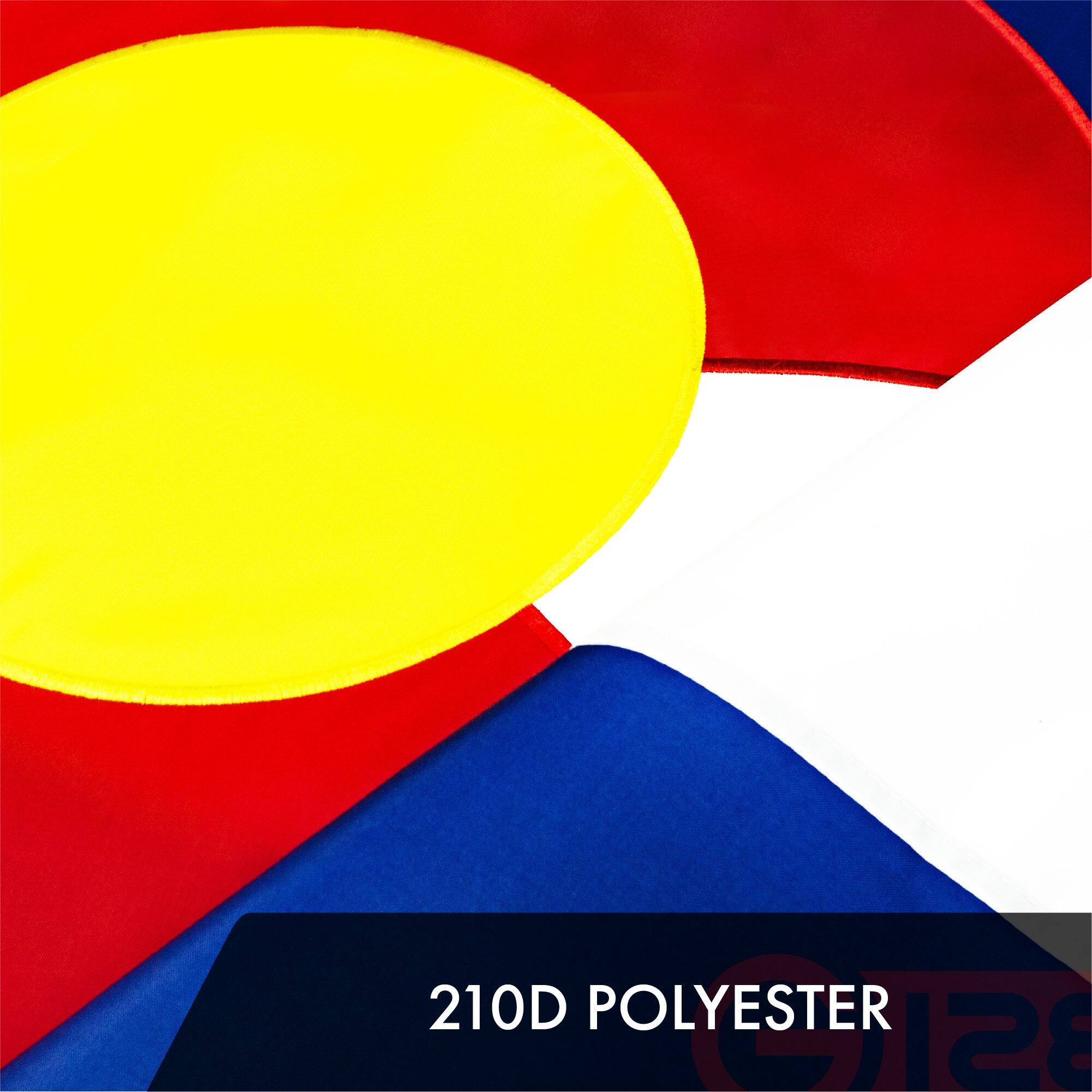G128 2 Pack Colorado State Flag, 2 x 3 ft, Embroidered 300D Polyester ...