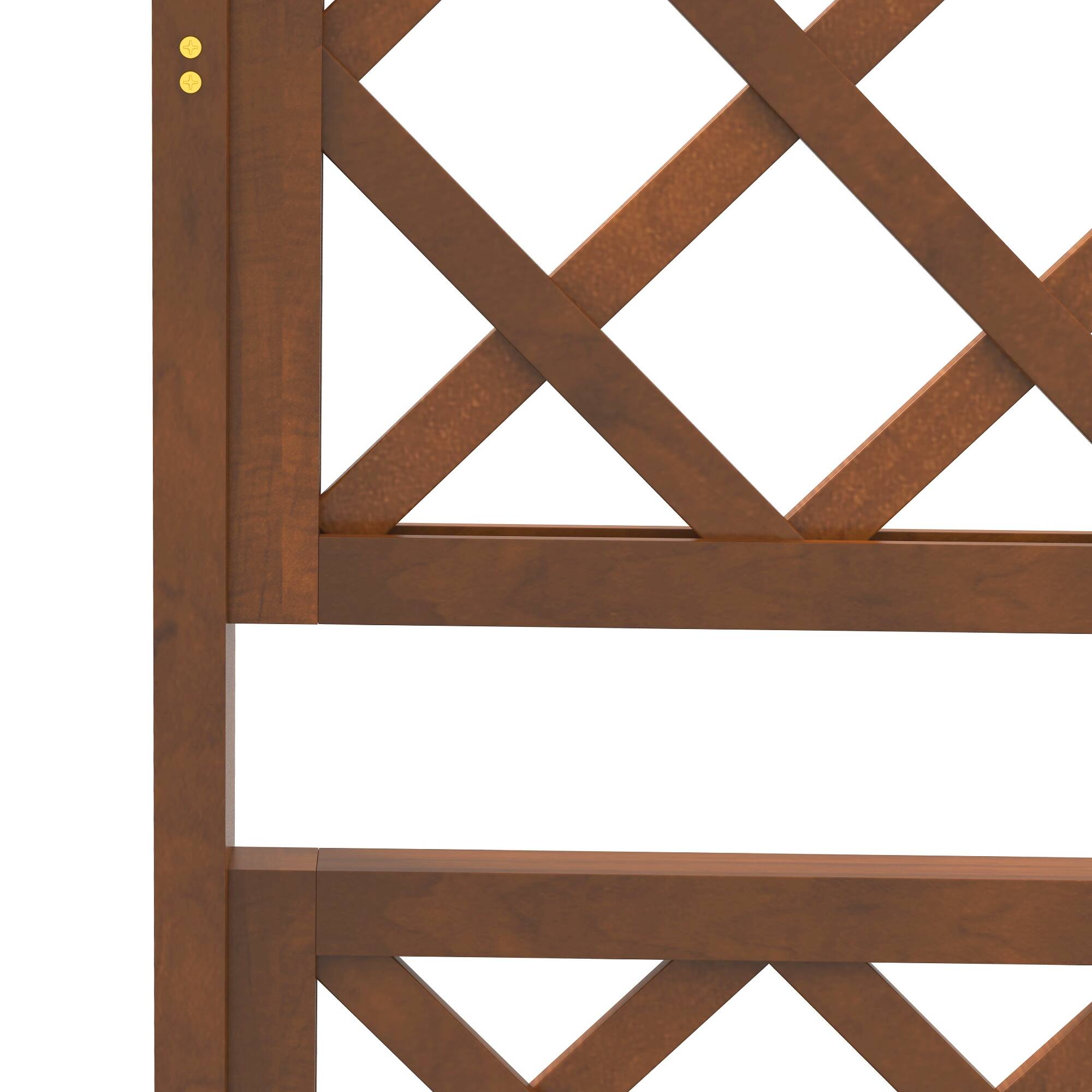 Outsunny Wood Planter Box with Trellis, Raised Garden Bed Privacy ...