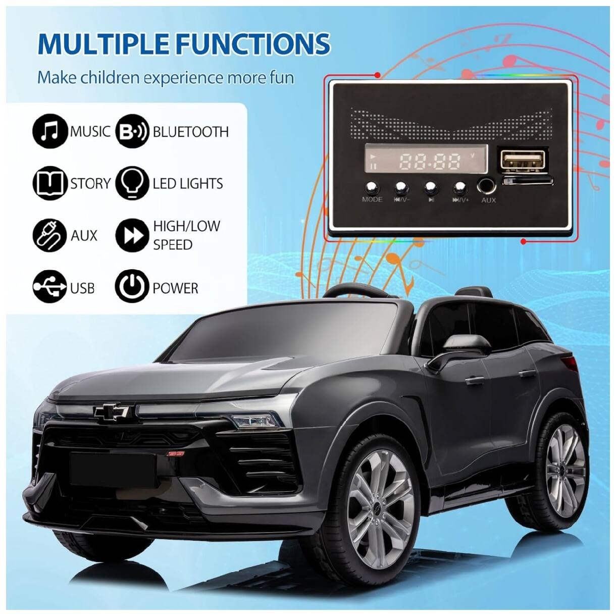 GARVEE Licensed Blazer Chevrolet 24v Electric Ride on Car for Kids, 2 ...