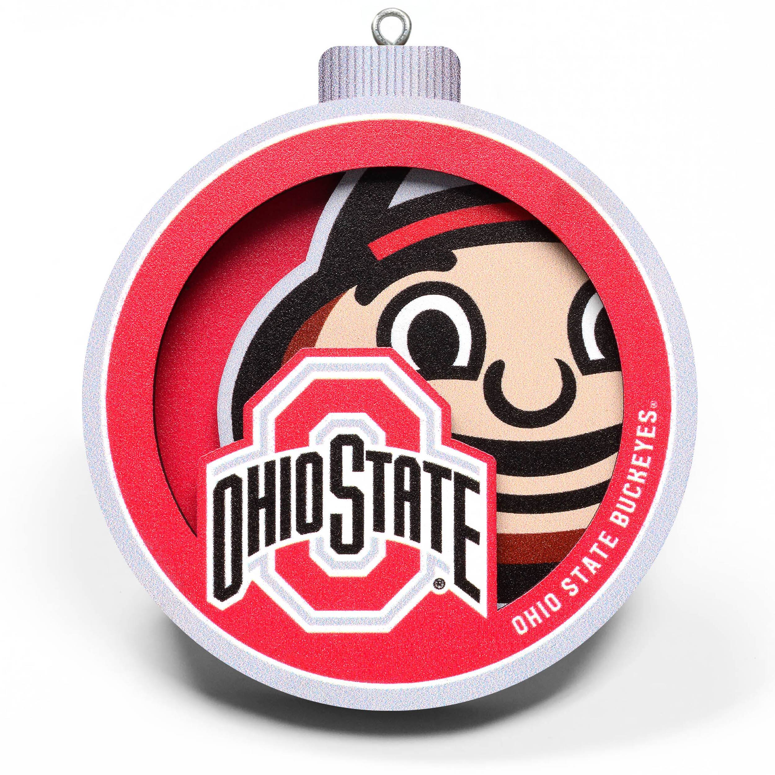 YouTheFan Ohio State Buckeyes 3D Logo Series Ornament Multicolor ...