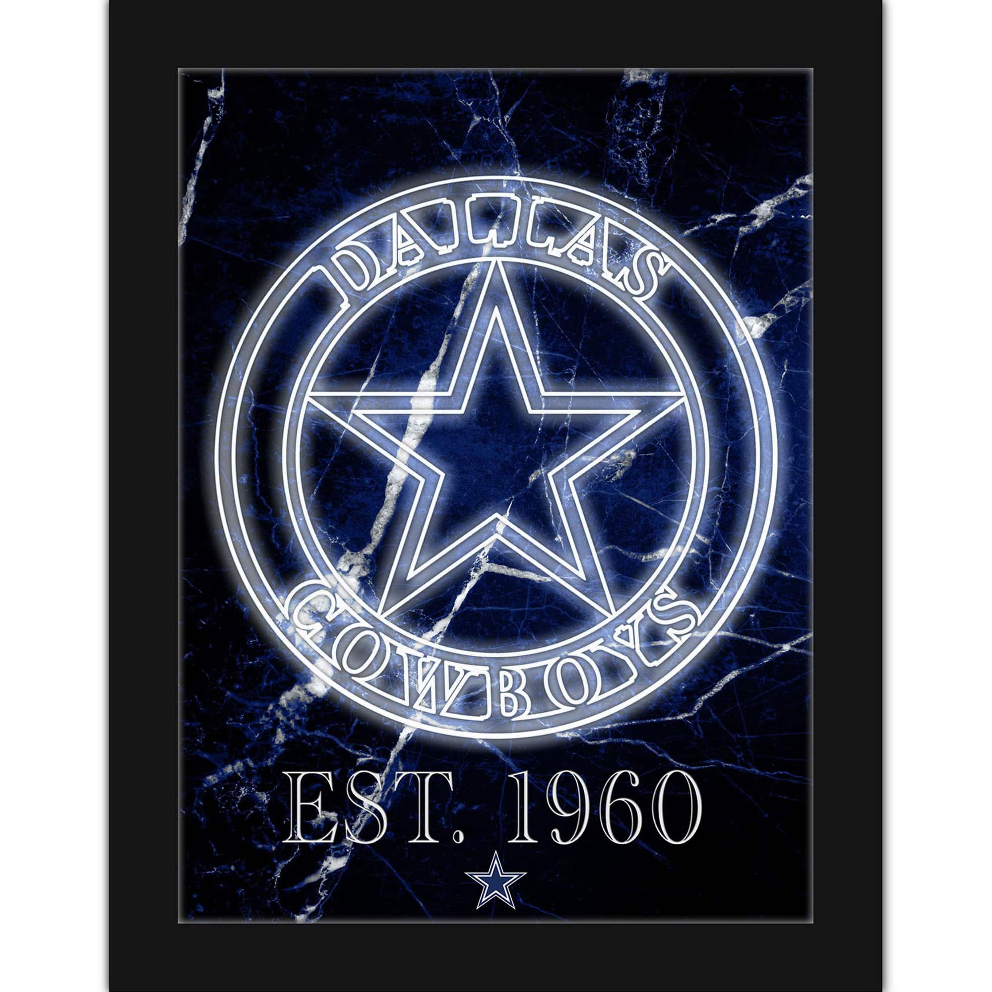 Dallas Fan Creations - Cowboys 12'' x 16'' Framed Circle Logo Print ...