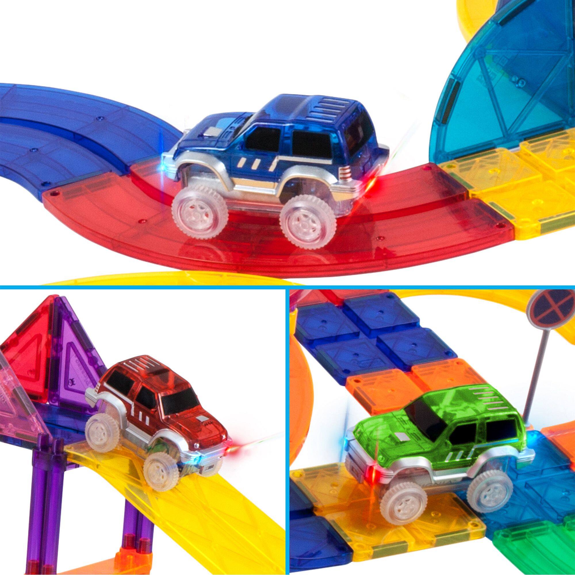 PicassoTiles PICASSO TILES Magnet Race Cars Magnetic Tiles for Kids ...