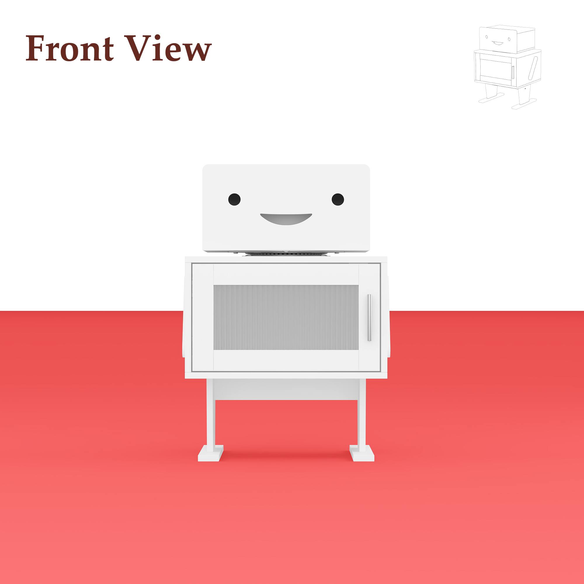 FUFU & GAGA FUFU&GAGA Robot Shaped Nightstand: 360° Swivel & Hidden ...