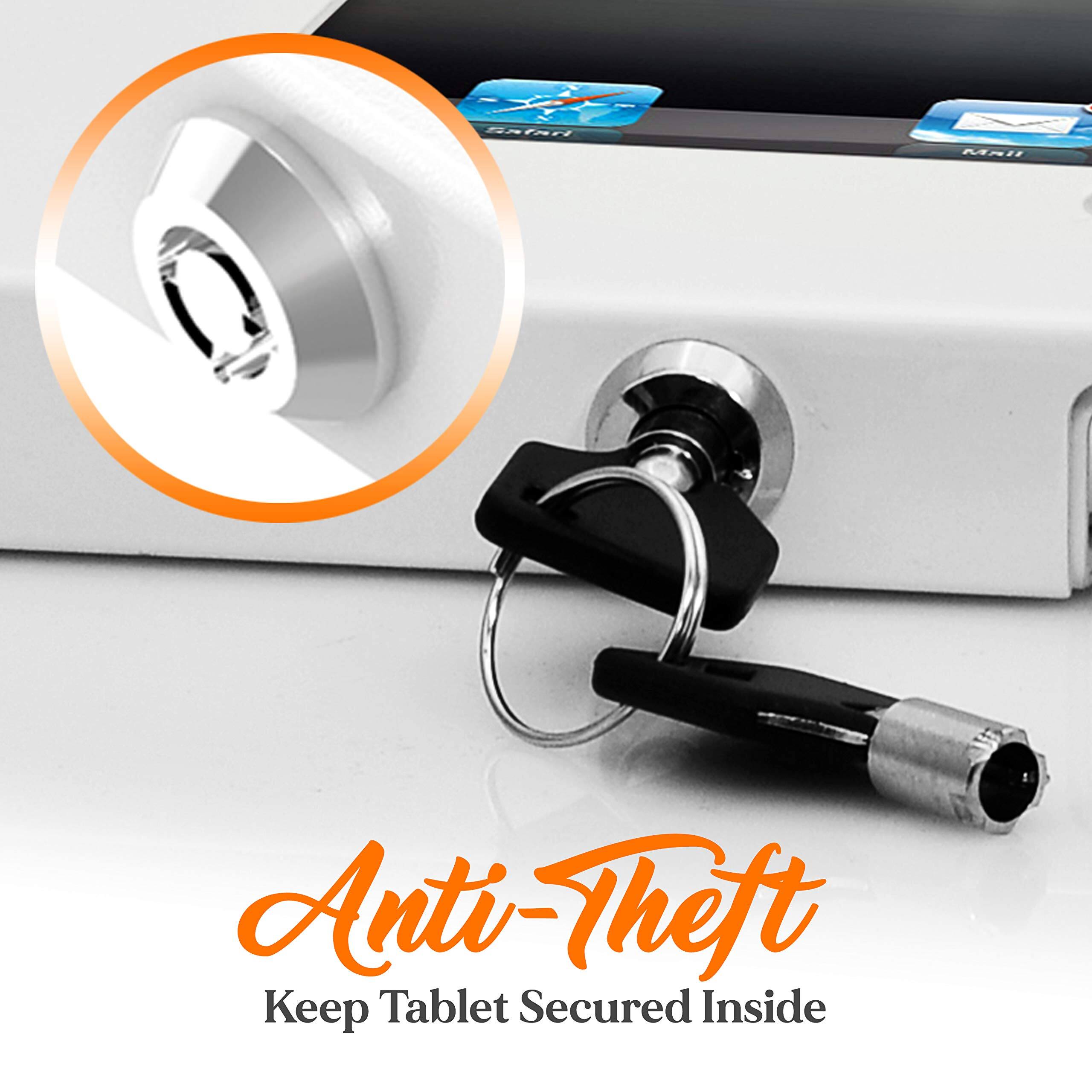 Pyle Security Anti Theft iPad Wall Mount – Lock & Key Holder for iPad ...