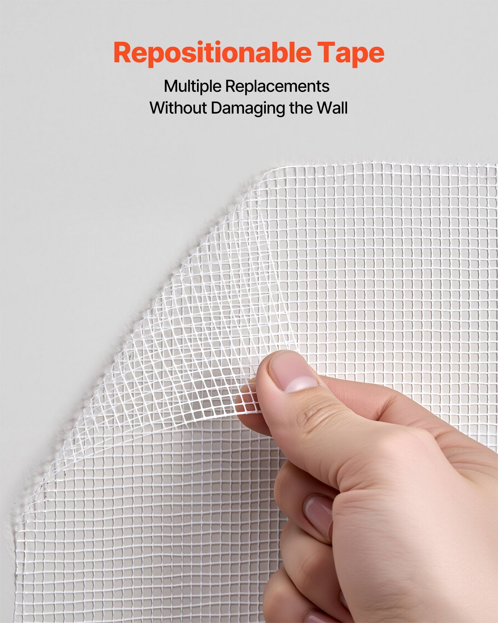 VEVOR Drywall Mesh Tape, 5.91 inch W x 98.43 ft L Self Adhesive ...