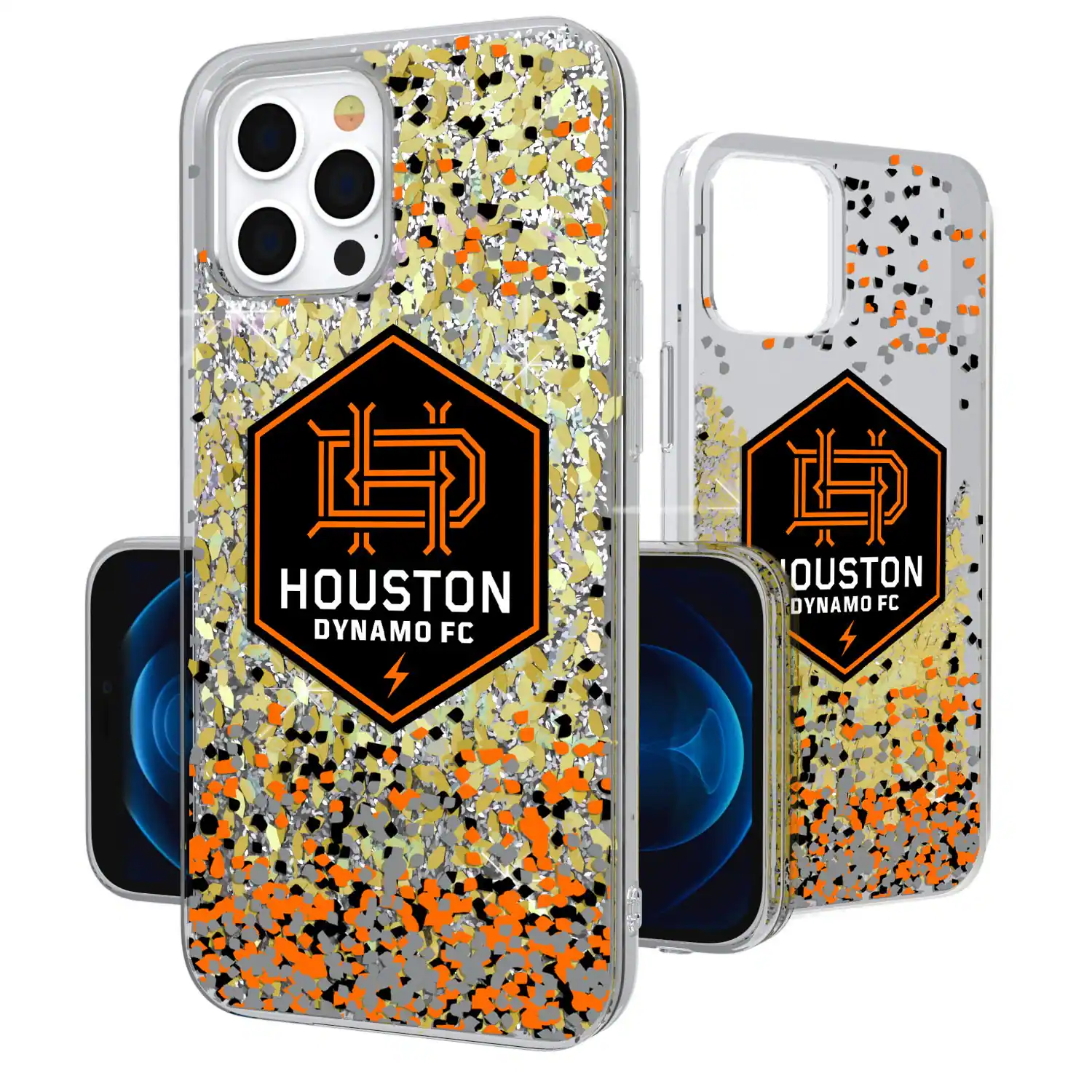 Keyscaper MLS Houston Dynamo FC iPhone Confetti Glitter Design Case 14 ...
