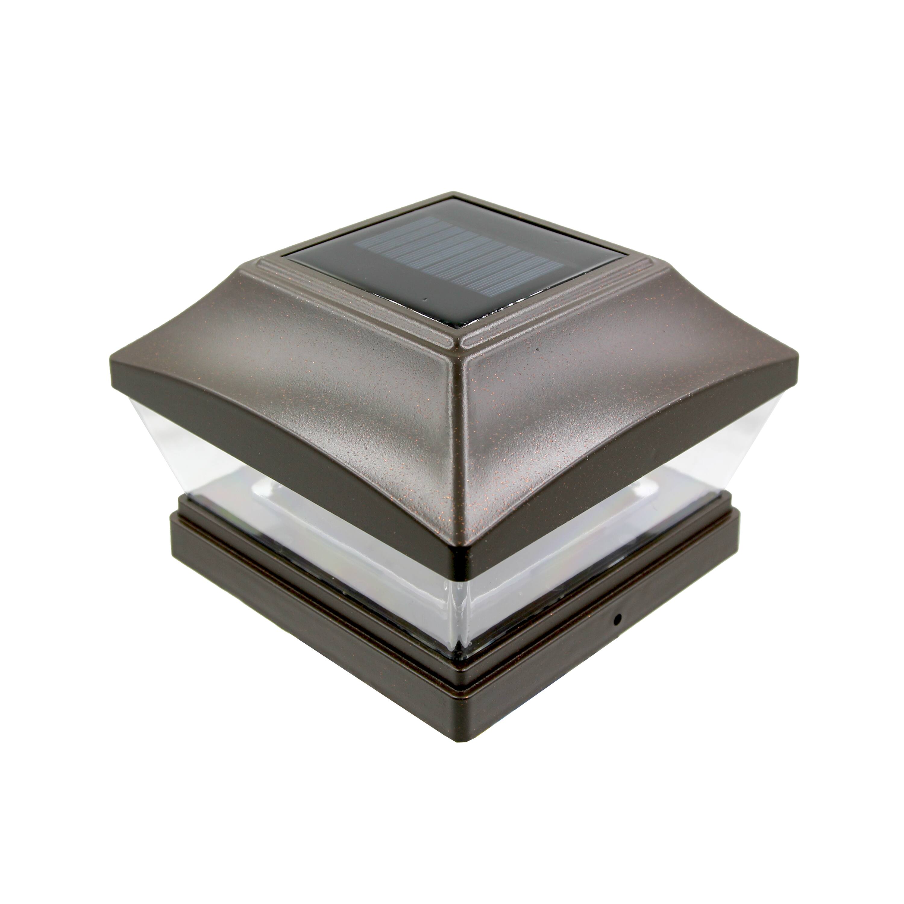 FC Design Ultra Bright Copper Solar Post Light Two 28 Lumen SMD LED Fit ...