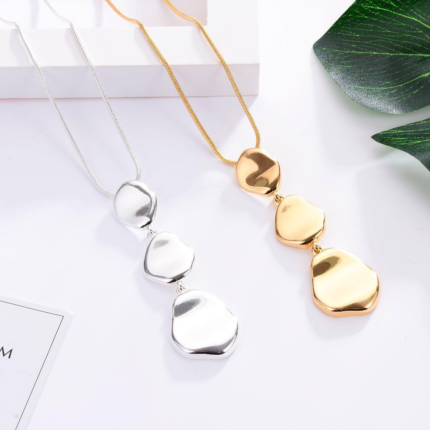 Live At Space Long Pendant Necklaces for Women Multi Layer Y Necklace ...