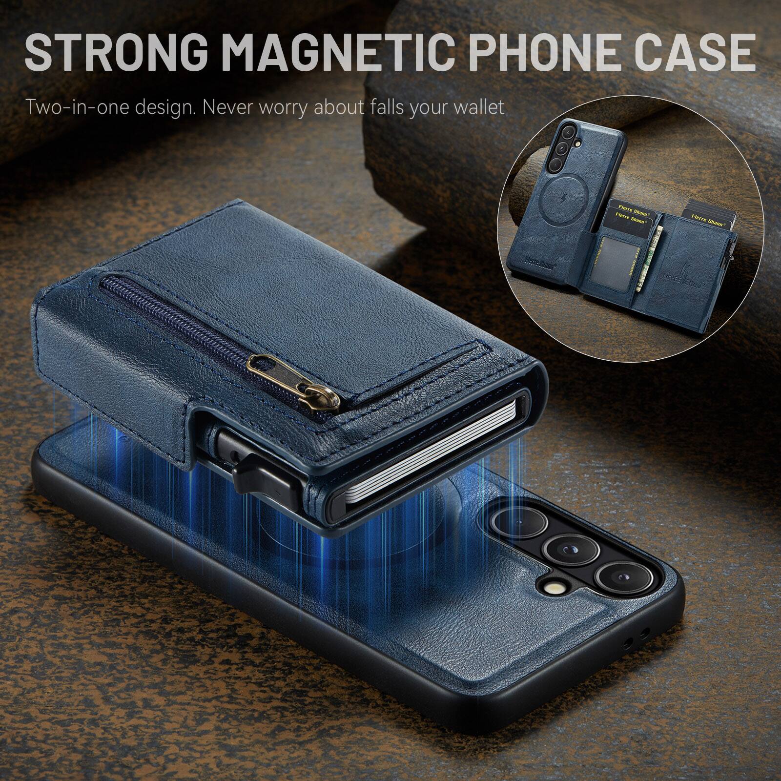 STRONG MAGNETIC PHONE CASETwo-in-one design. Never worry about falls ...